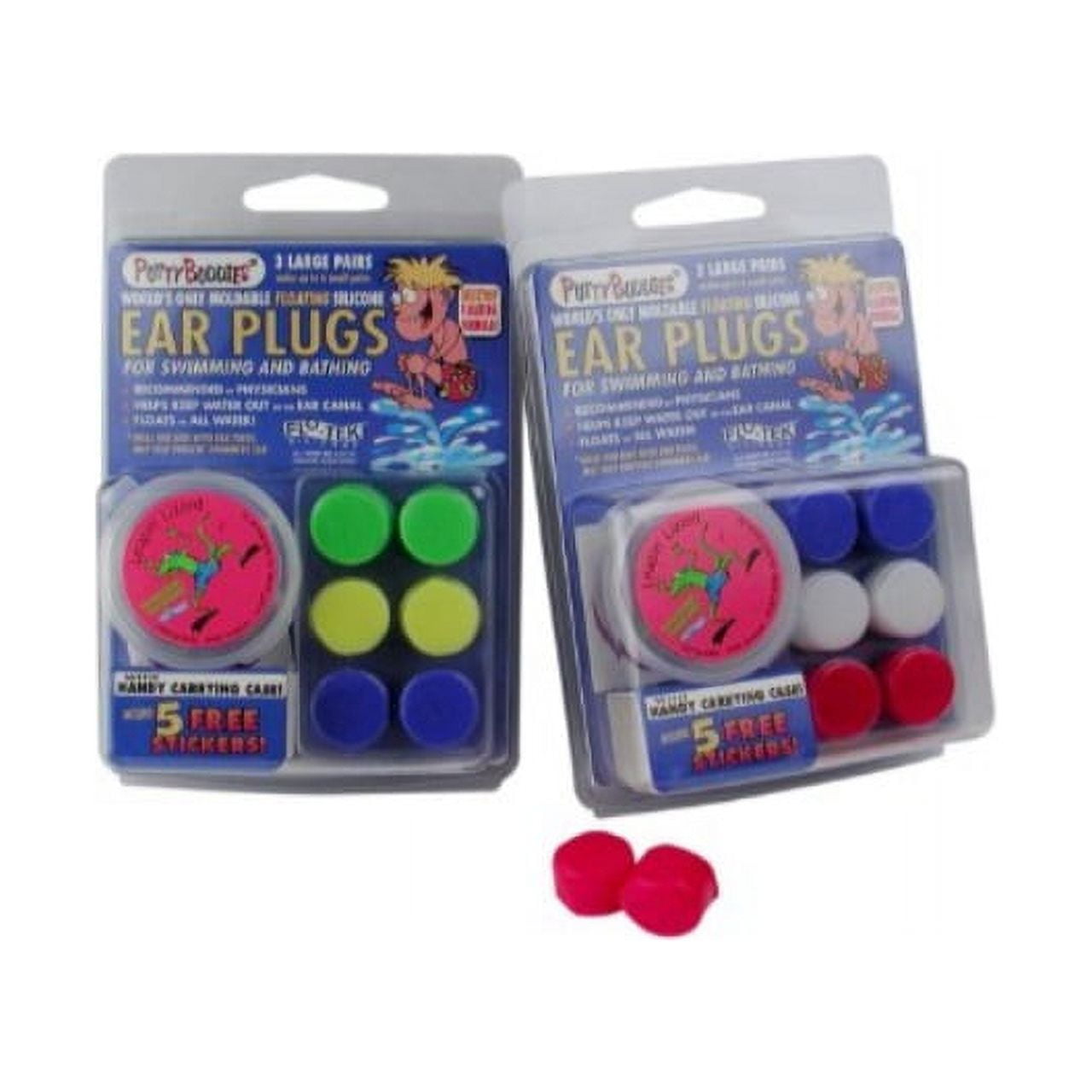 2 pack!!! 6 pair putty buddies waterblock swimming ear plugs - qty.2 ...