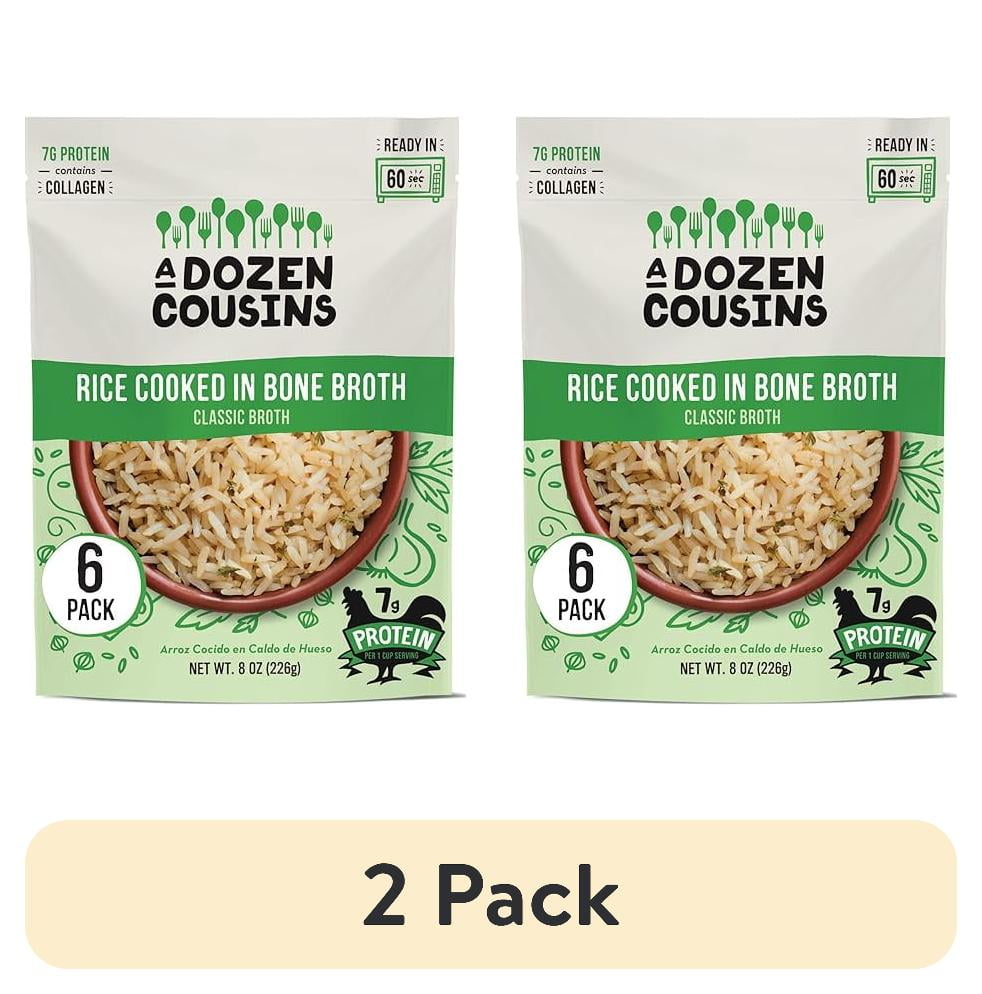 (2 pack) A Dozen Cousins Rice Cooked in Bone Broth, Collagen-Rich ...