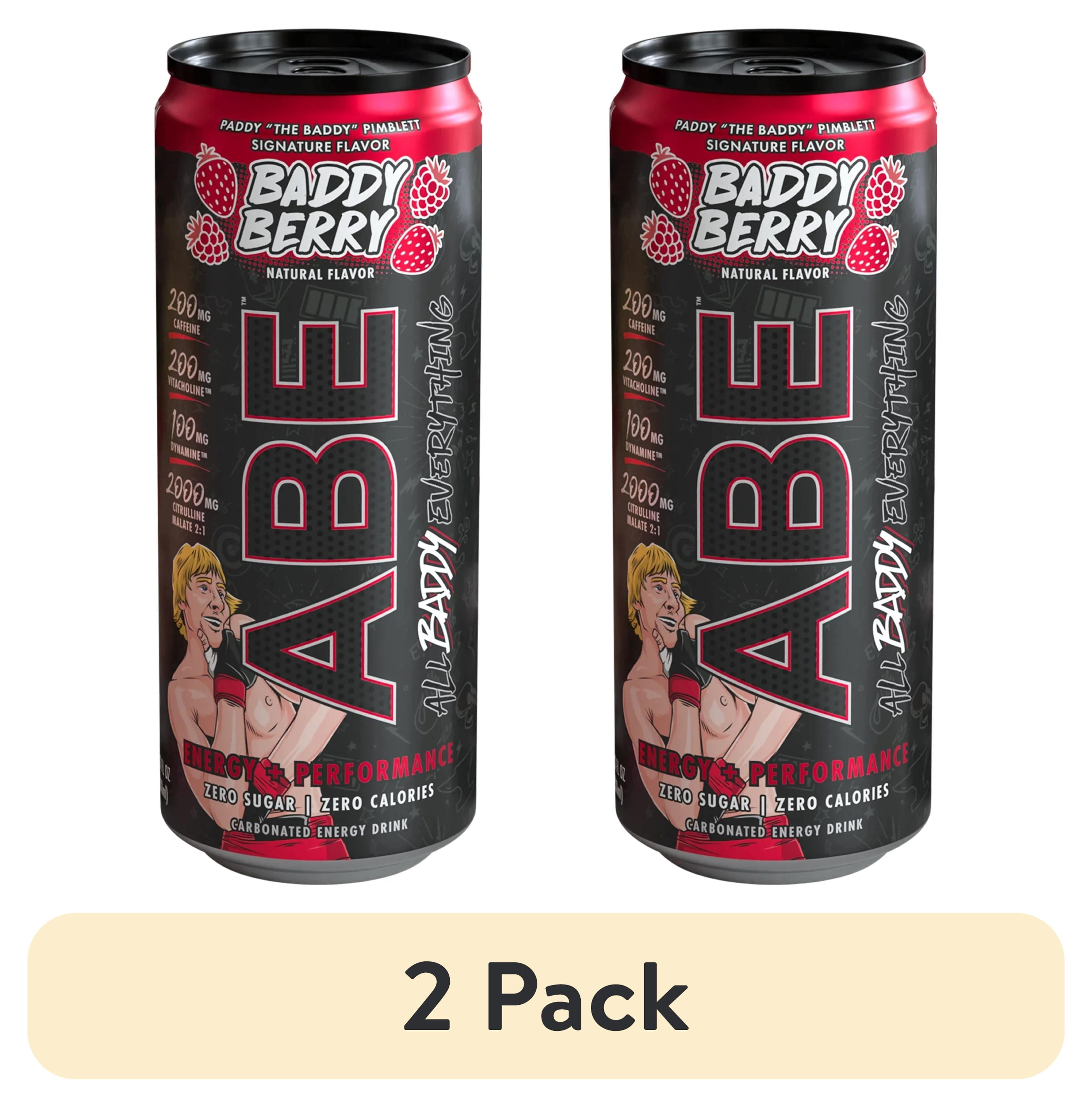 (2 pack) ABE All Black Everything Energy Drink Cans, Amino Acid ...