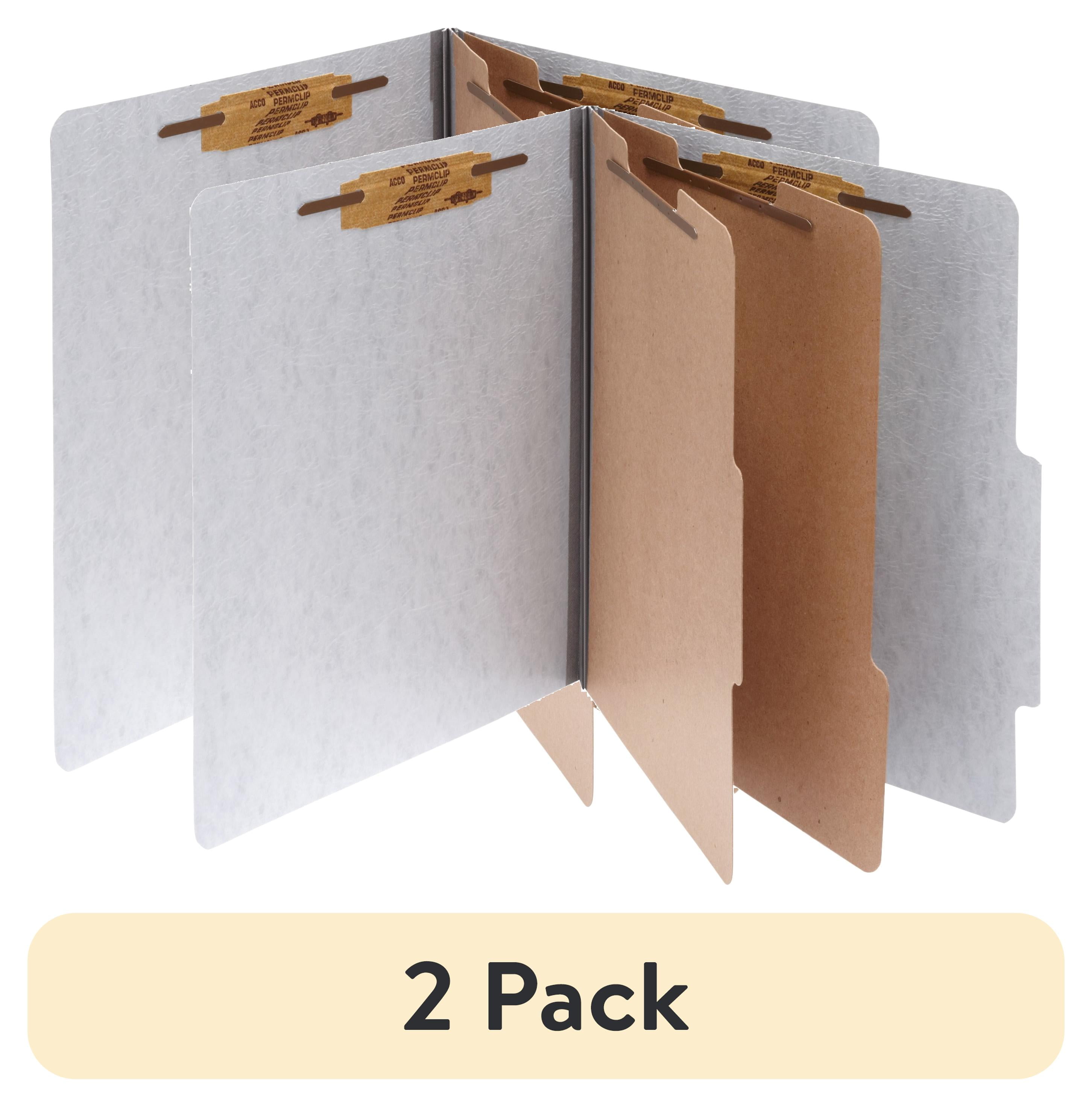 (2 pack) ACCO 20-Pt PRESSTEX Classification Folders, Letter, 6-Section ...