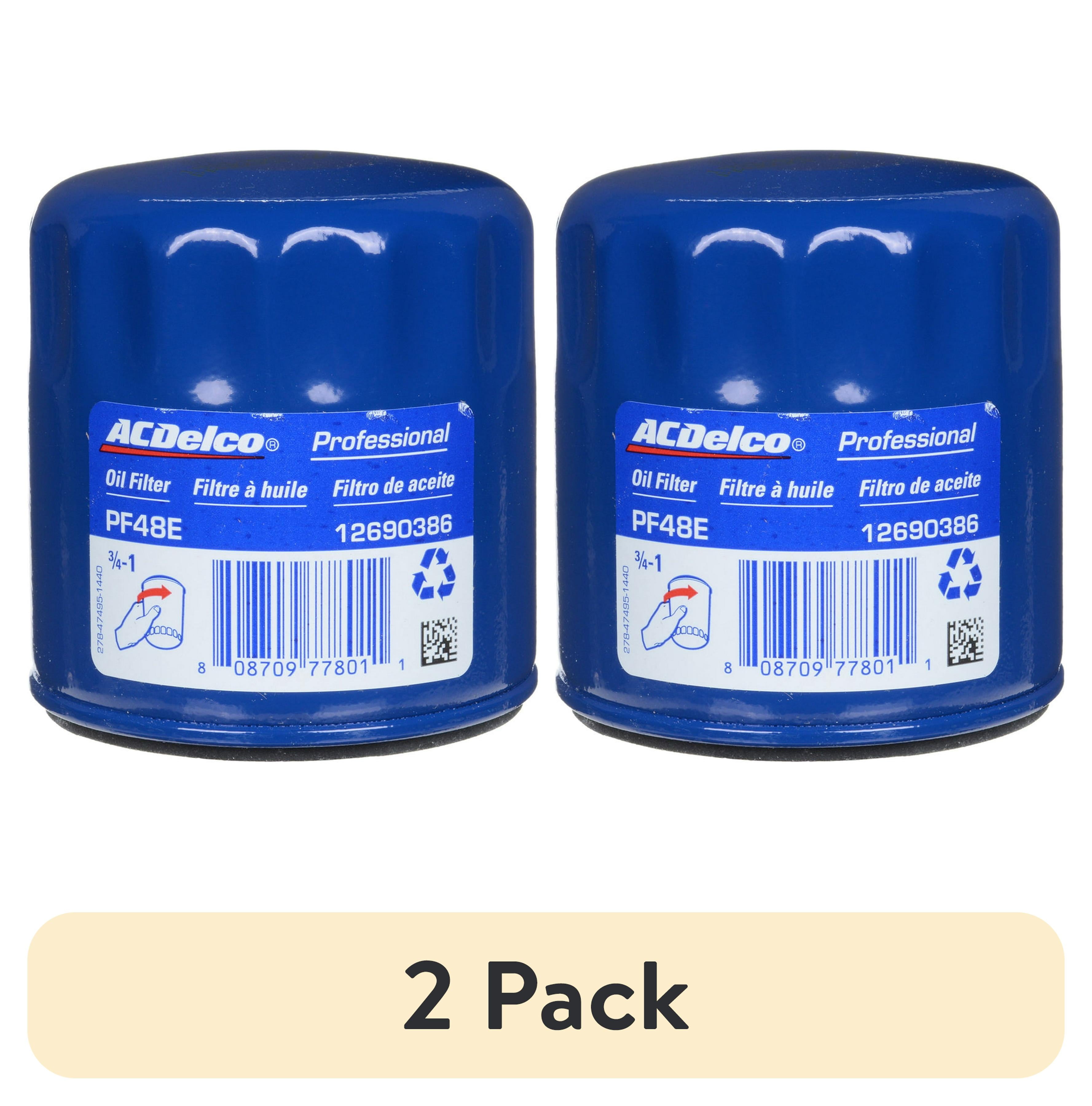 (2 pack) ACDelco PF48 Engine Oil Filter - Walmart.com