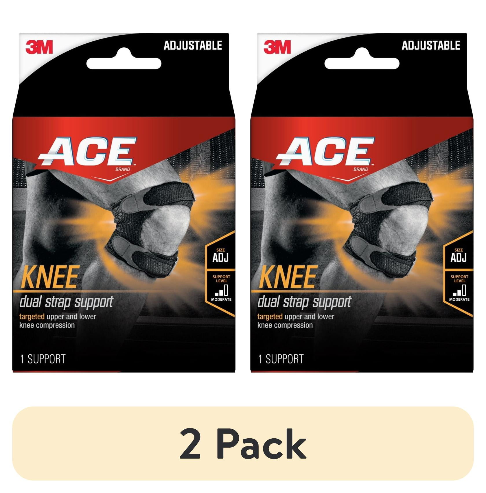 (2 pack) ACE Brand Dual Knee Strap, Adjustable Brace, One Size Fits ...