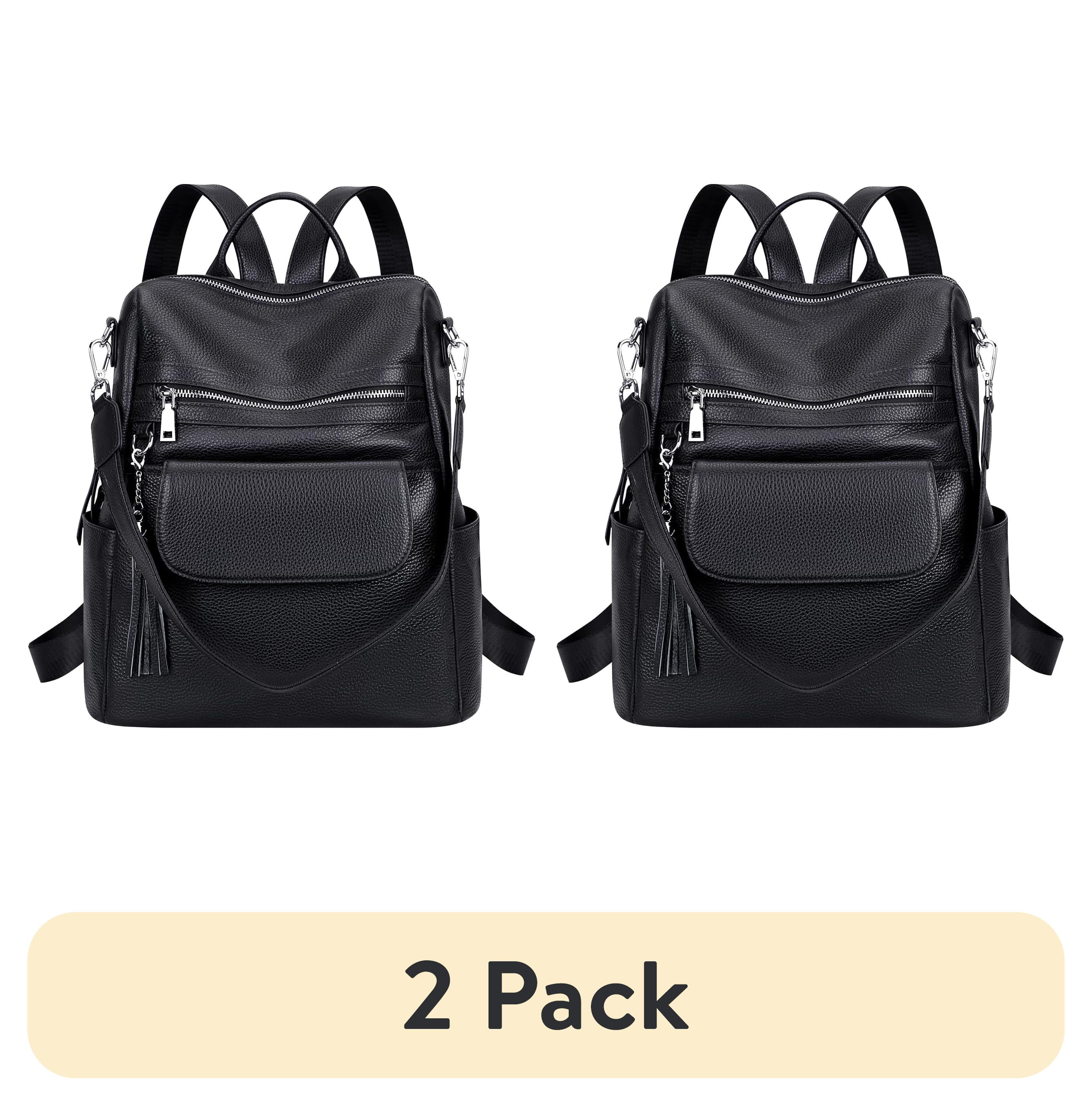 (2 pack) ALTOSY Genuine Leather Backpack Purse for Women Large ...