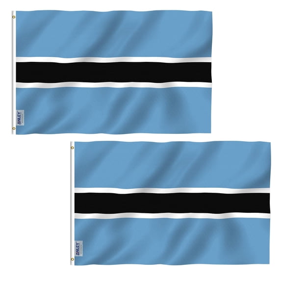 (2 pack) ANLEY 3 ft x 5 ft Botswana flag - Botswanan Flags Polyester ...