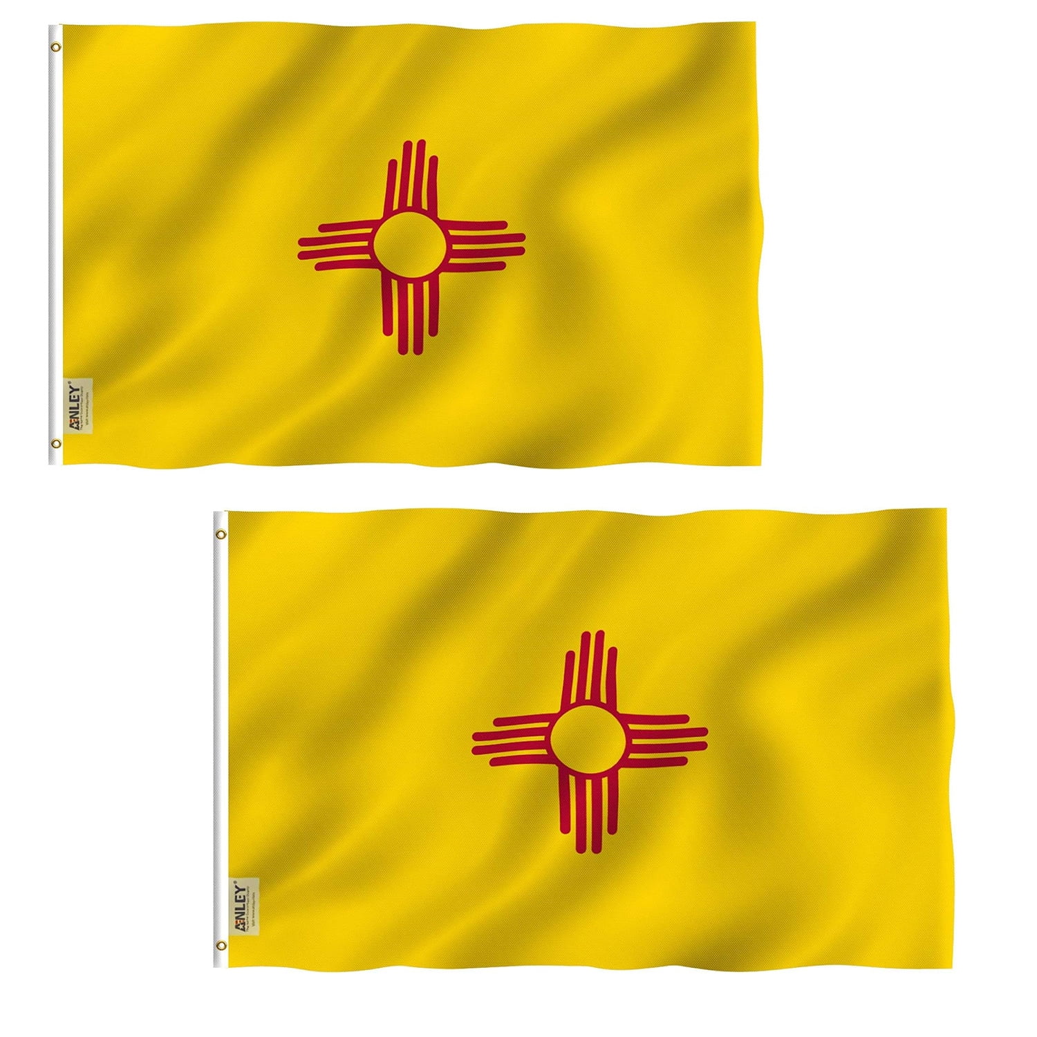 (2 pack) ANLEY 3x5 Foot New Mexico State Flag - New Mexico NM Flags ...