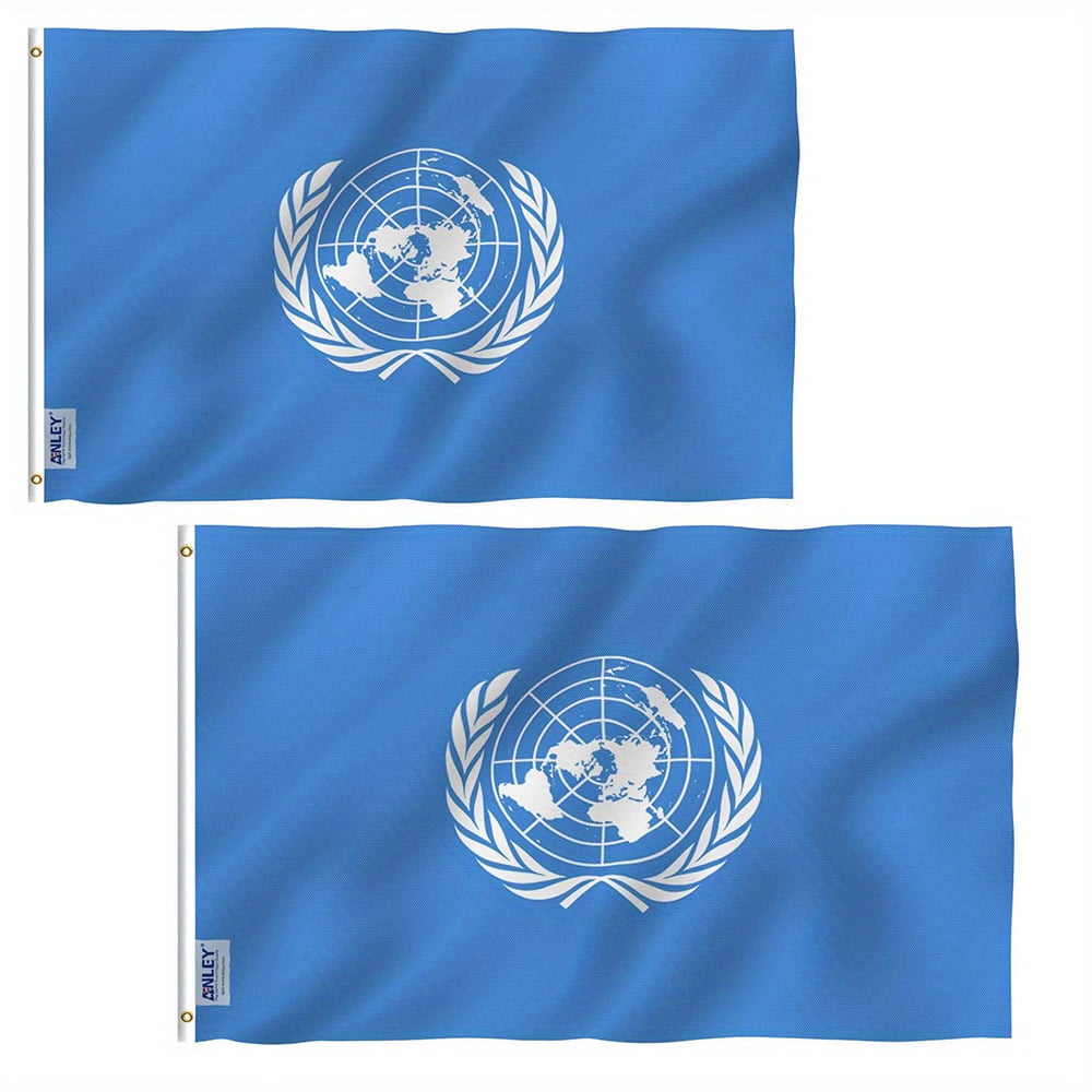 (2 pack) ANLEY [Fly Breeze] 3x5 Foot United Nations Flag - Vivid Color ...