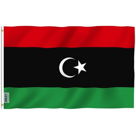 (2 pack) ANLEY Fly Breeze 3x5 Feet Libya flag - Libyan Flags Polyester ...