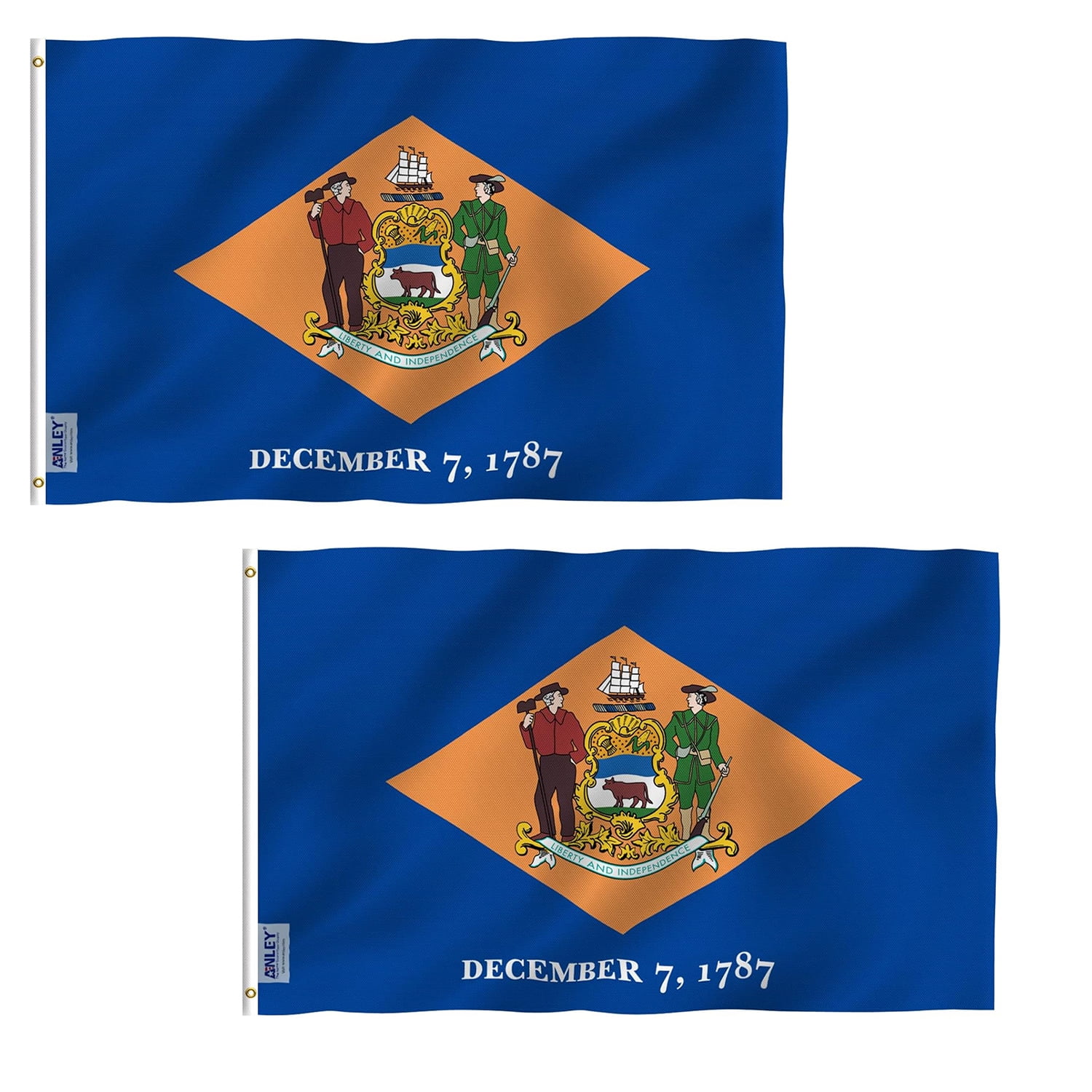 (2 pack) ANLEY Fly Breeze 3x5 Foot Delaware State Flag - Delaware DE ...