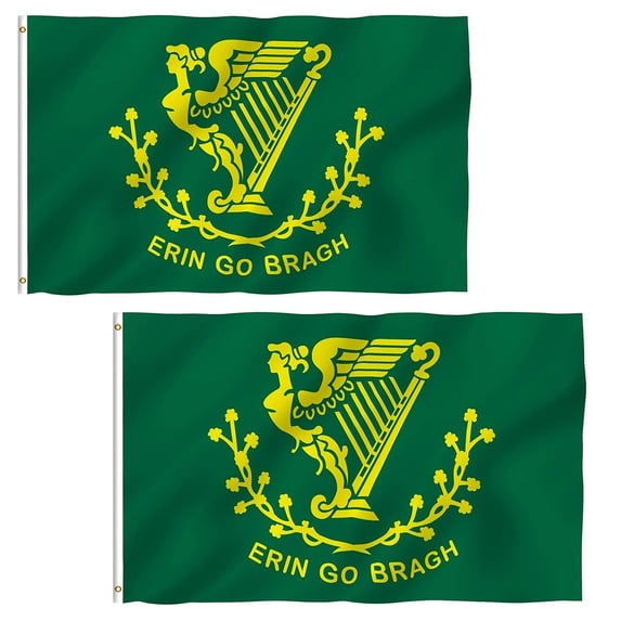 (2 pack) ANLEY Fly Breeze 3x5 Foot Erin Go Bragh Flag - Ireland Forever ...
