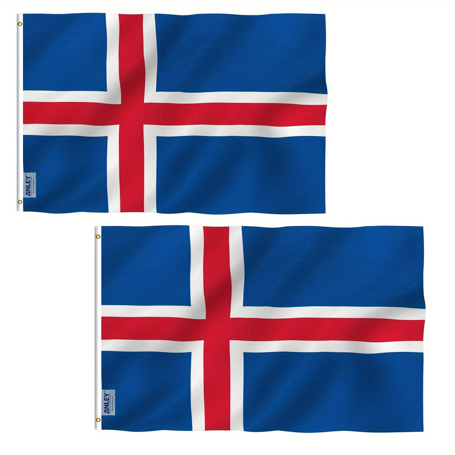 (2 pack) ANLEY Fly Breeze 3x5 Foot Iceland Flag - Vivid Color and UV ...