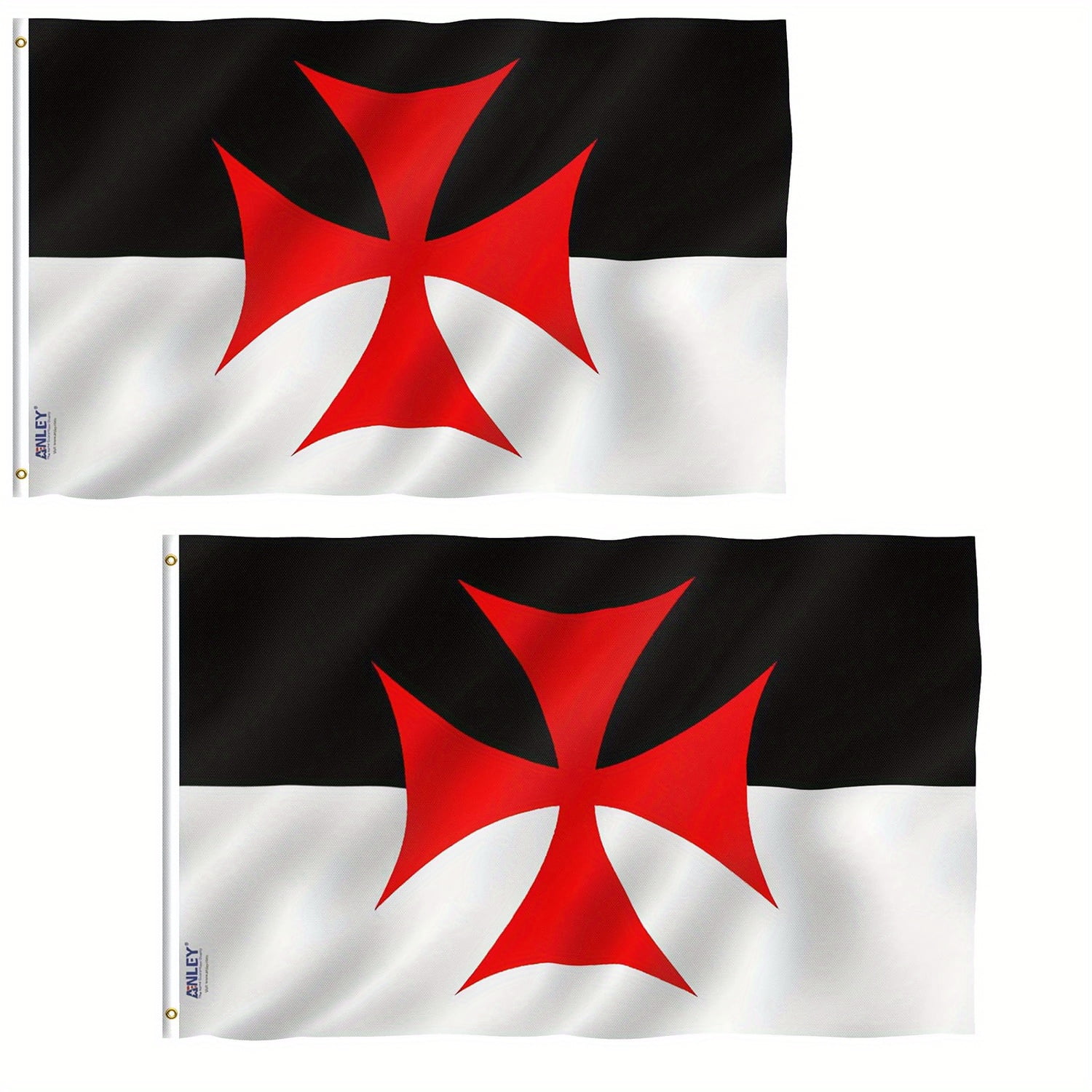 (2 pack) ANLEY Fly Breeze 3x5 Foot Knights Templar Battle Flag - Roman ...