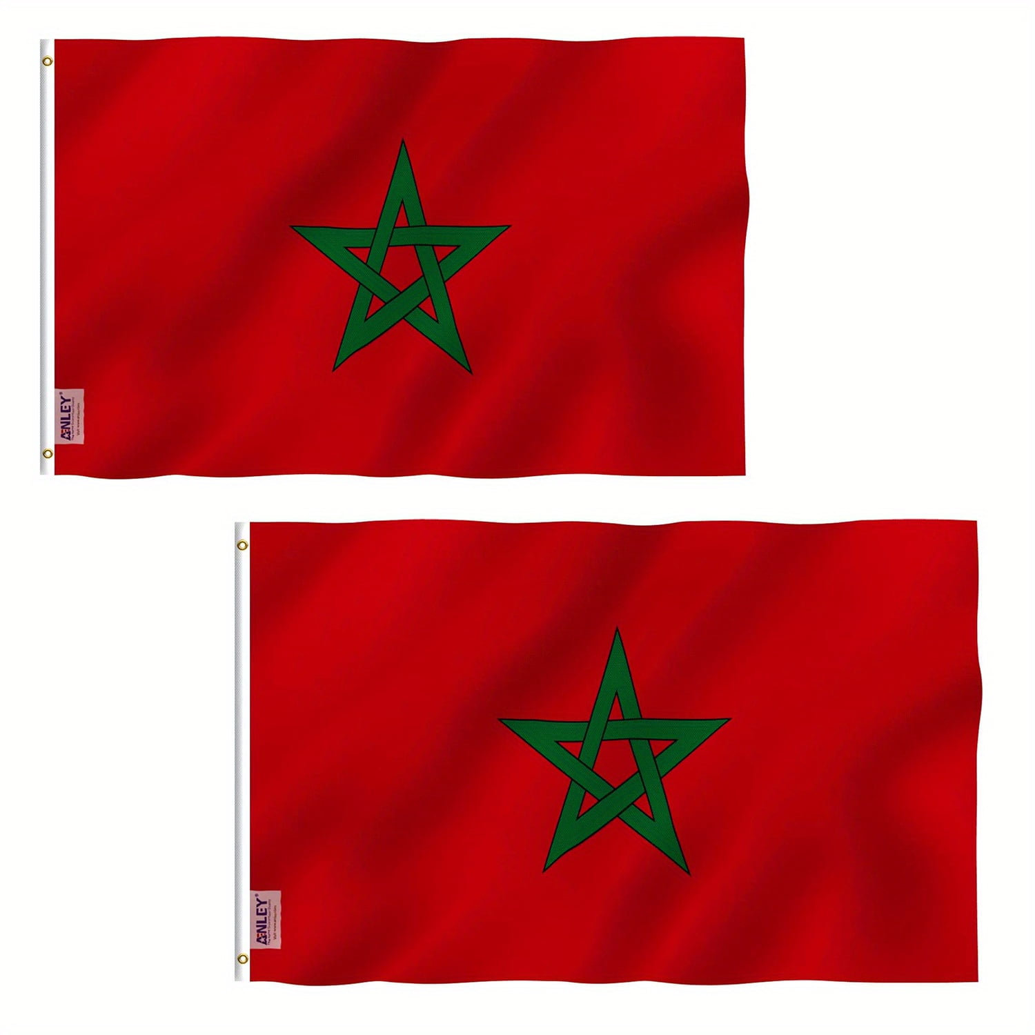 (2 pack) ANLEY Fly Breeze 3x5 Foot Morocco Flag - Vivid Color and UV ...