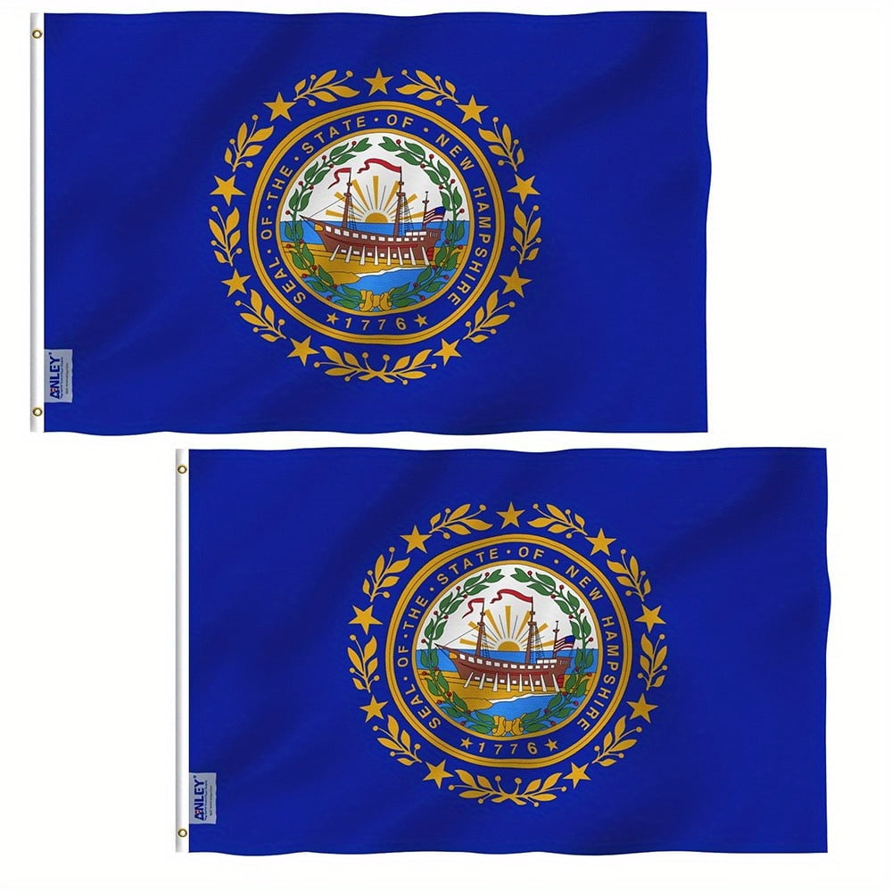 (2 pack) ANLEY Fly Breeze 3x5 Foot New Hampshire State Flag - Vivid ...