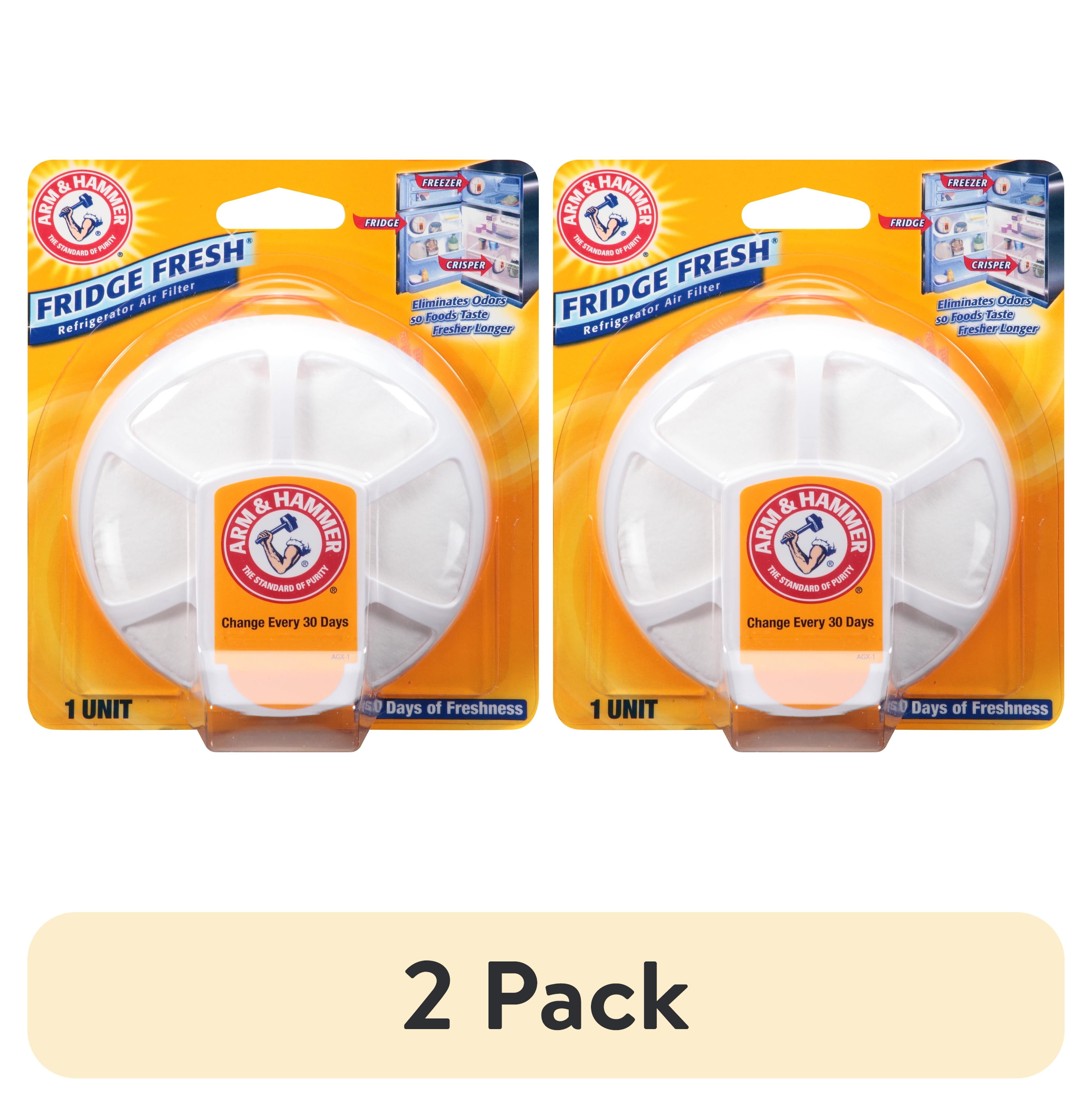 (2 pack) ARM & HAMMER Baking Soda Fridge Fresh, Refrigerator Air Filter ...