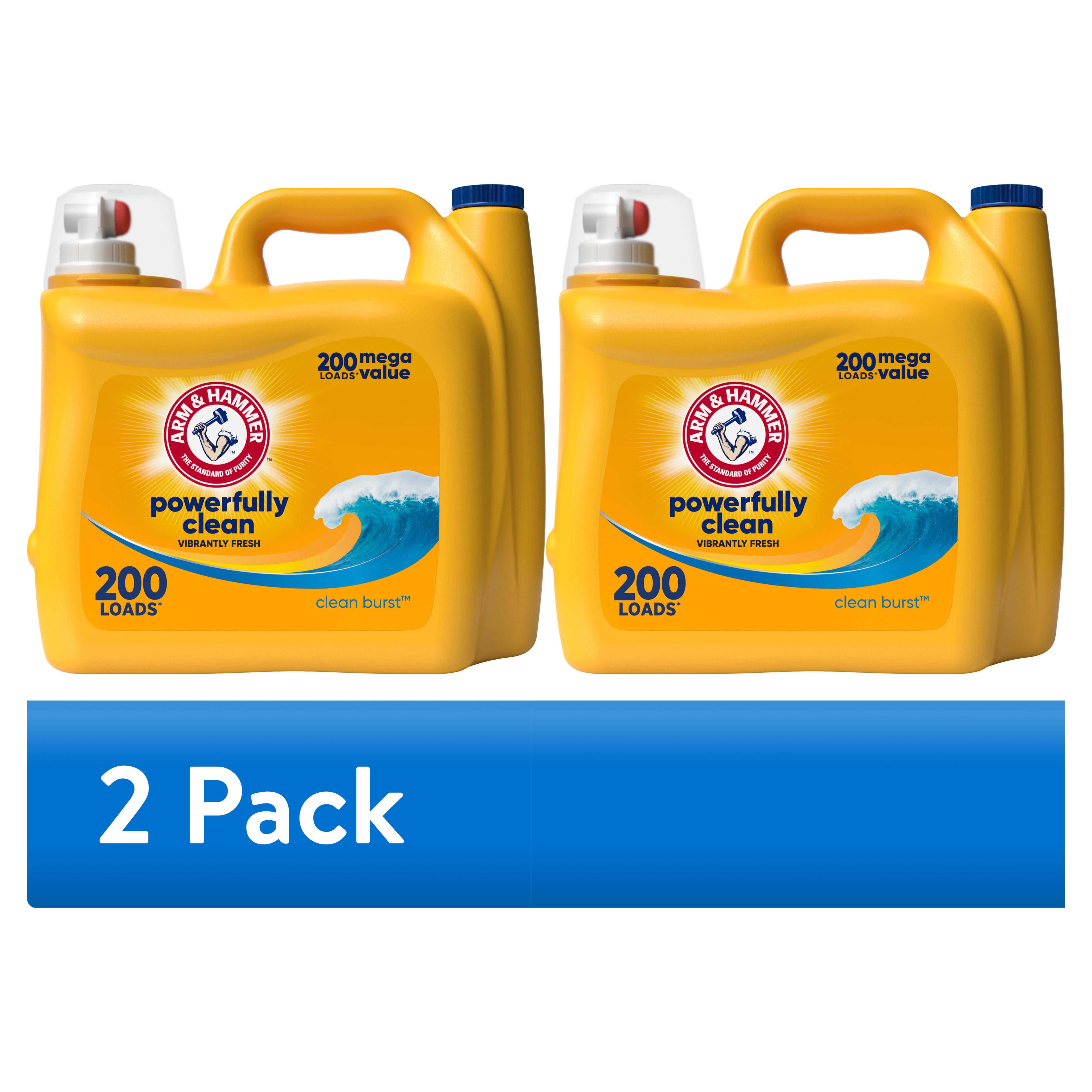 (2 pack) ARM & HAMMER Powerfully Clean Liquid Laundry Detergent Soap ...