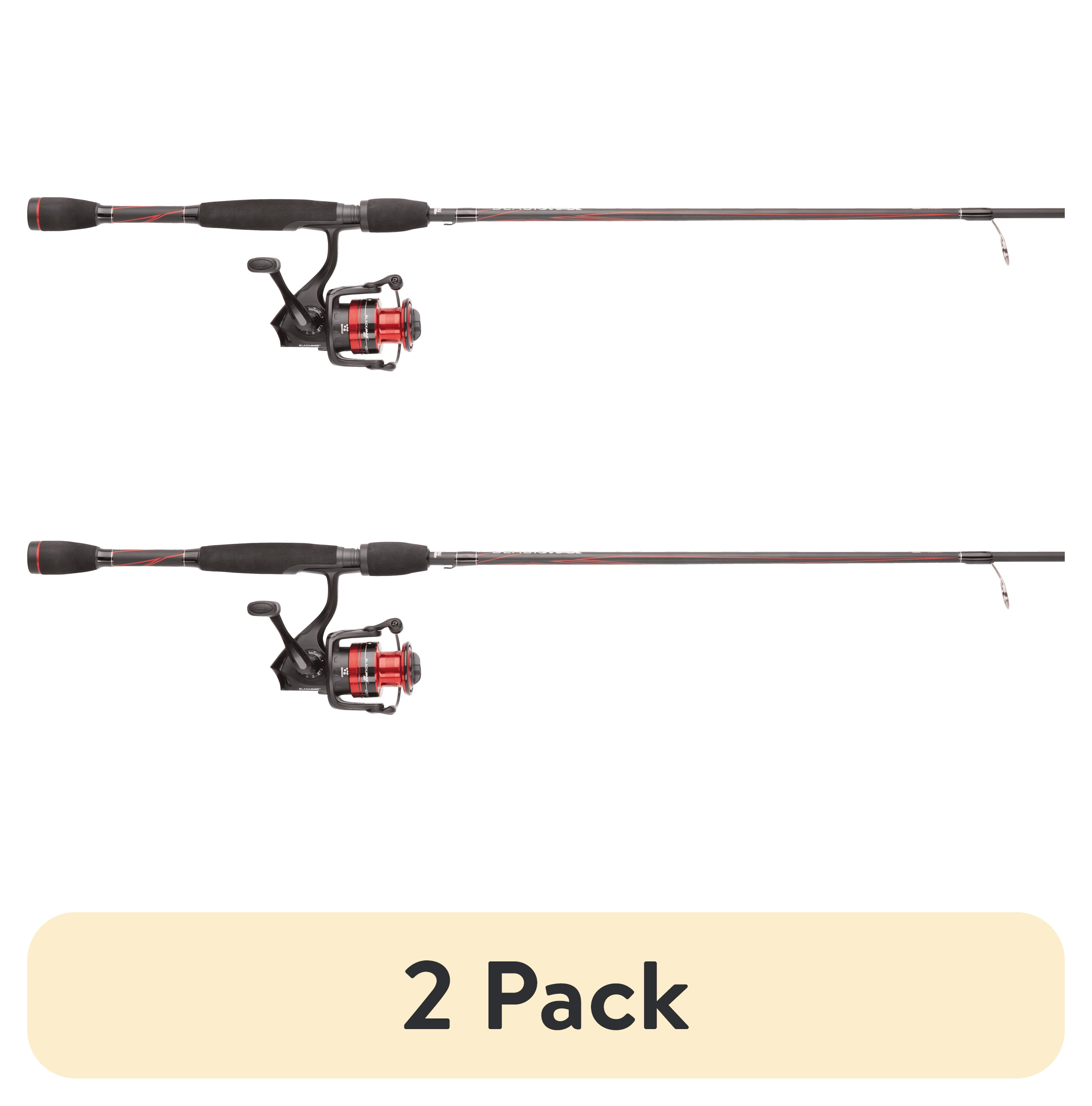 (2 pack) Abu Garcia Black Max Spinning Combo, 6'6" Medium Fishing Rod, 30 Size Reel - Walmart.com