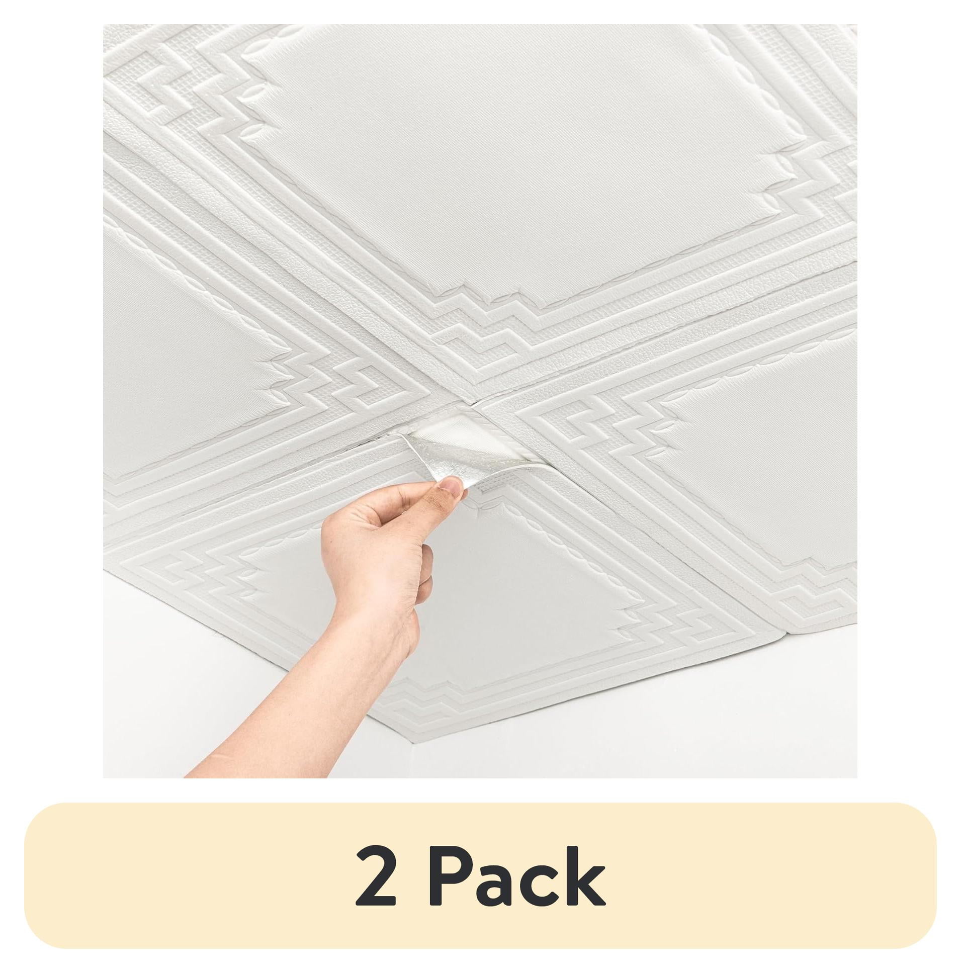 (2 pack) Abyssaly 13.7" x 13.7" 16 Pcs Drop Ceiling Tiles Decorative ...