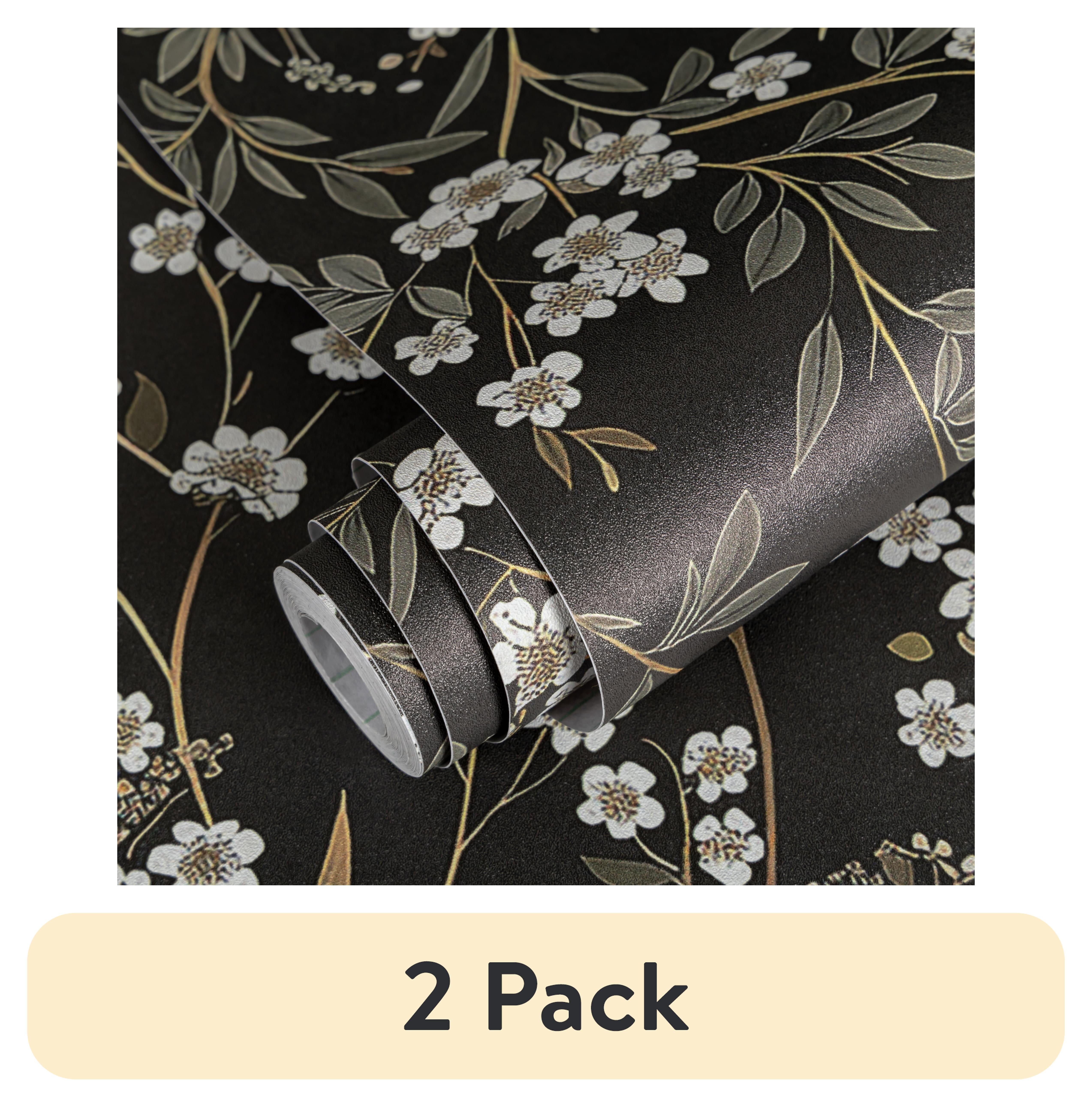 (2 pack) Abyssaly Floral Wallpaper Peel and Stick Wallpaper 17.3"x118 ...