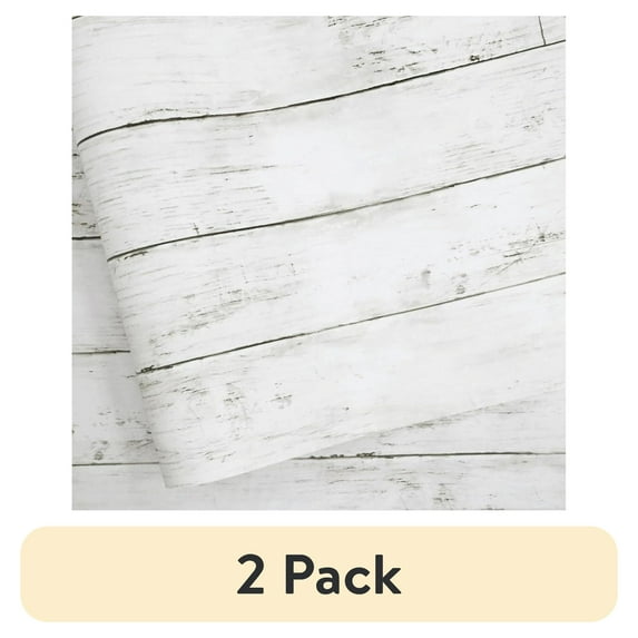 (2 pack) Abyssaly White Gray Wood Shiplap Wallpaper 17.7" x 78.7" Peel ...