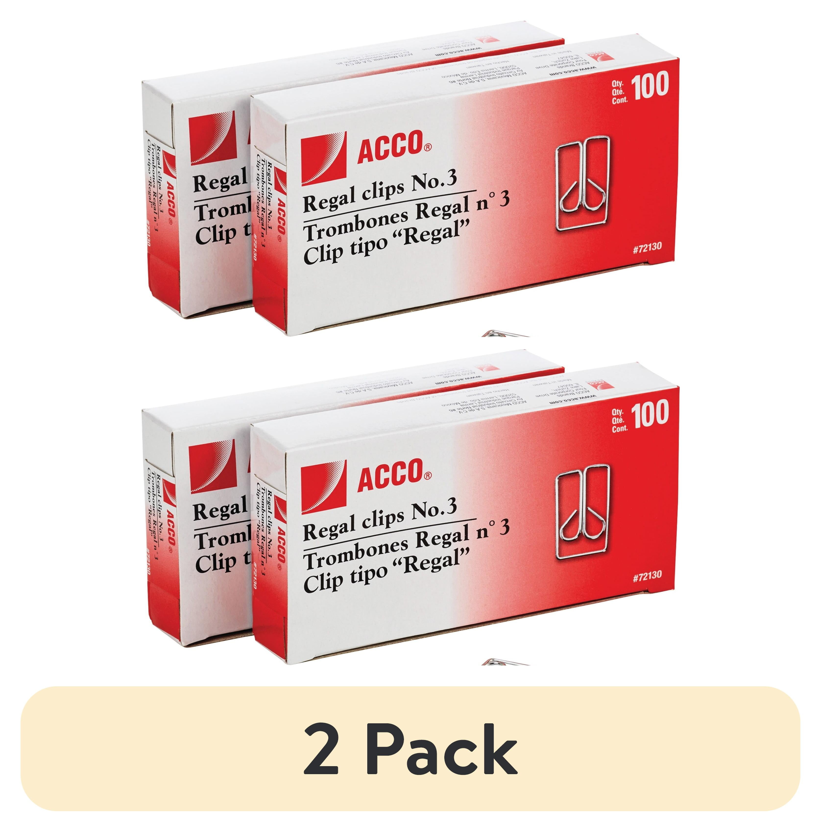 (2 pack) Acco, ACC72152, Regal Clips, 200 Per Pack, Silver - Walmart.com