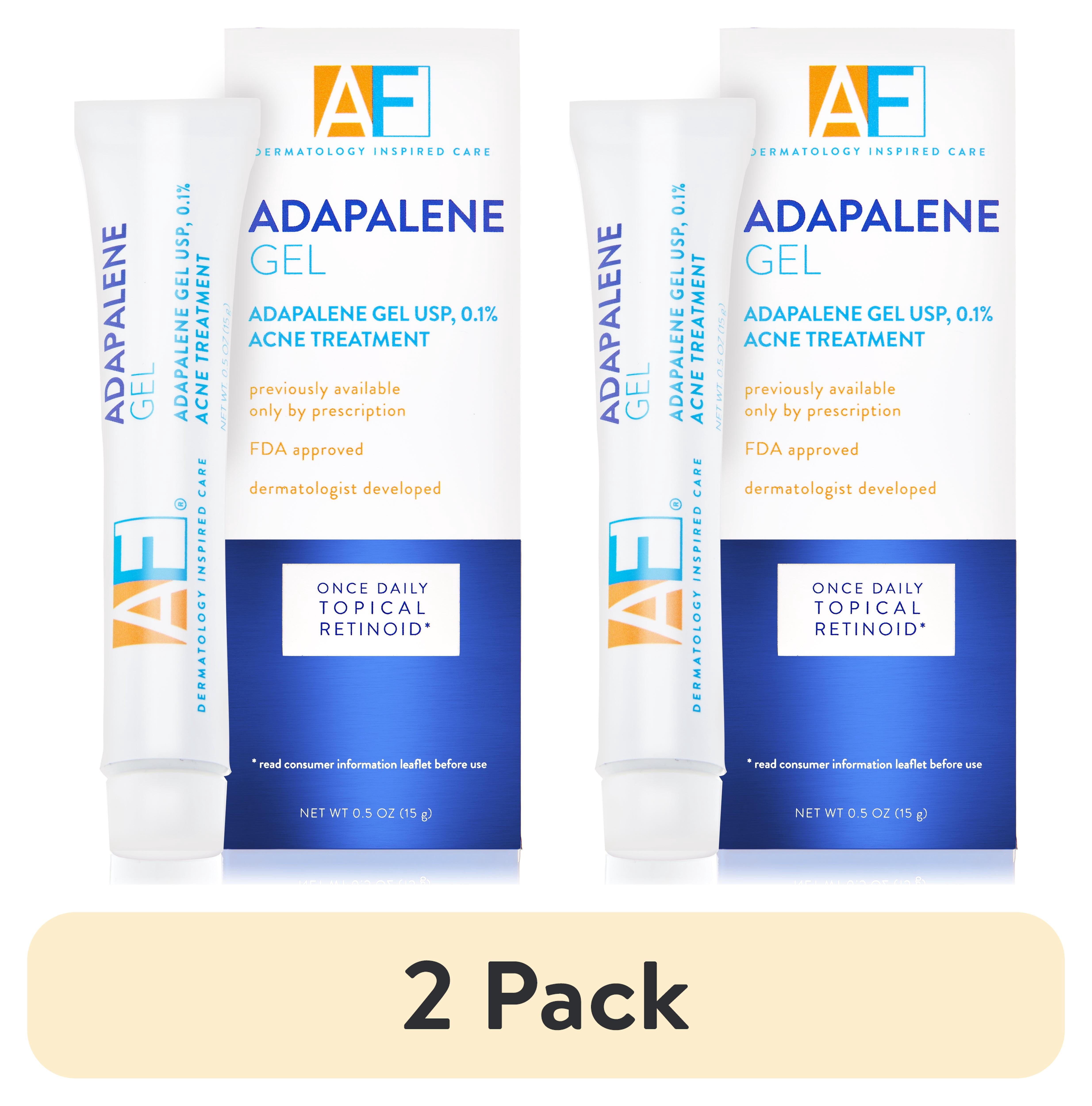 (2 pack) AcneFree Adapalene Gel 0.1% Once-Daily Retinoid Acne Spot ...