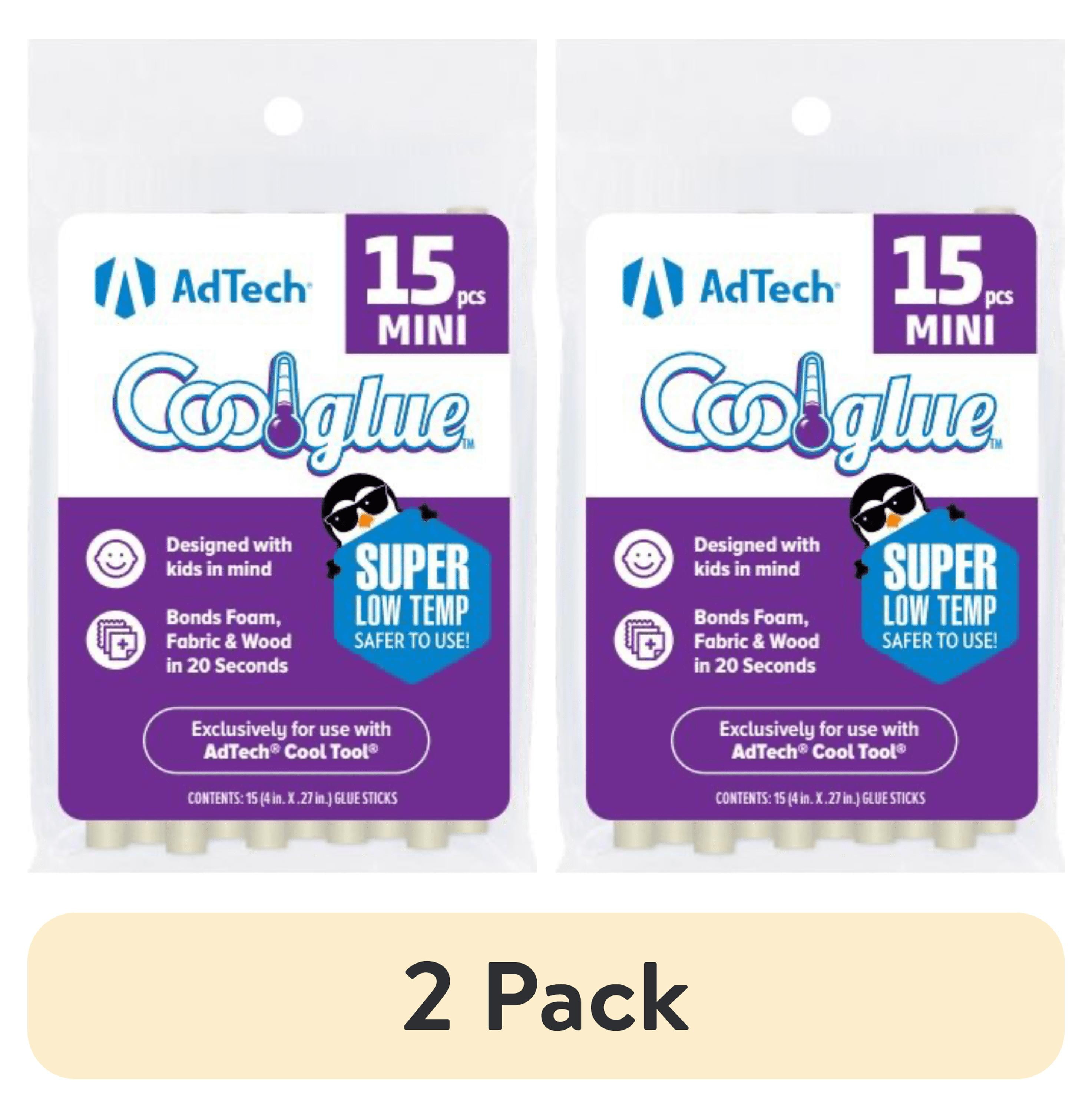 (2 pack) AdTech Cool Glue Ultra Low Temp Mini Glue Sticks, 15 Pcs ...