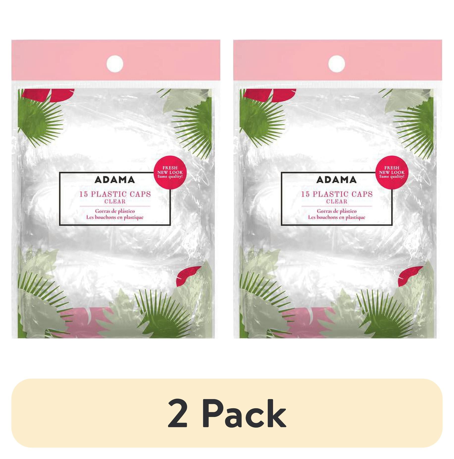 (2 pack) Adama Plastic Shower, Conditioning, Processing Caps, 15 Packs ...