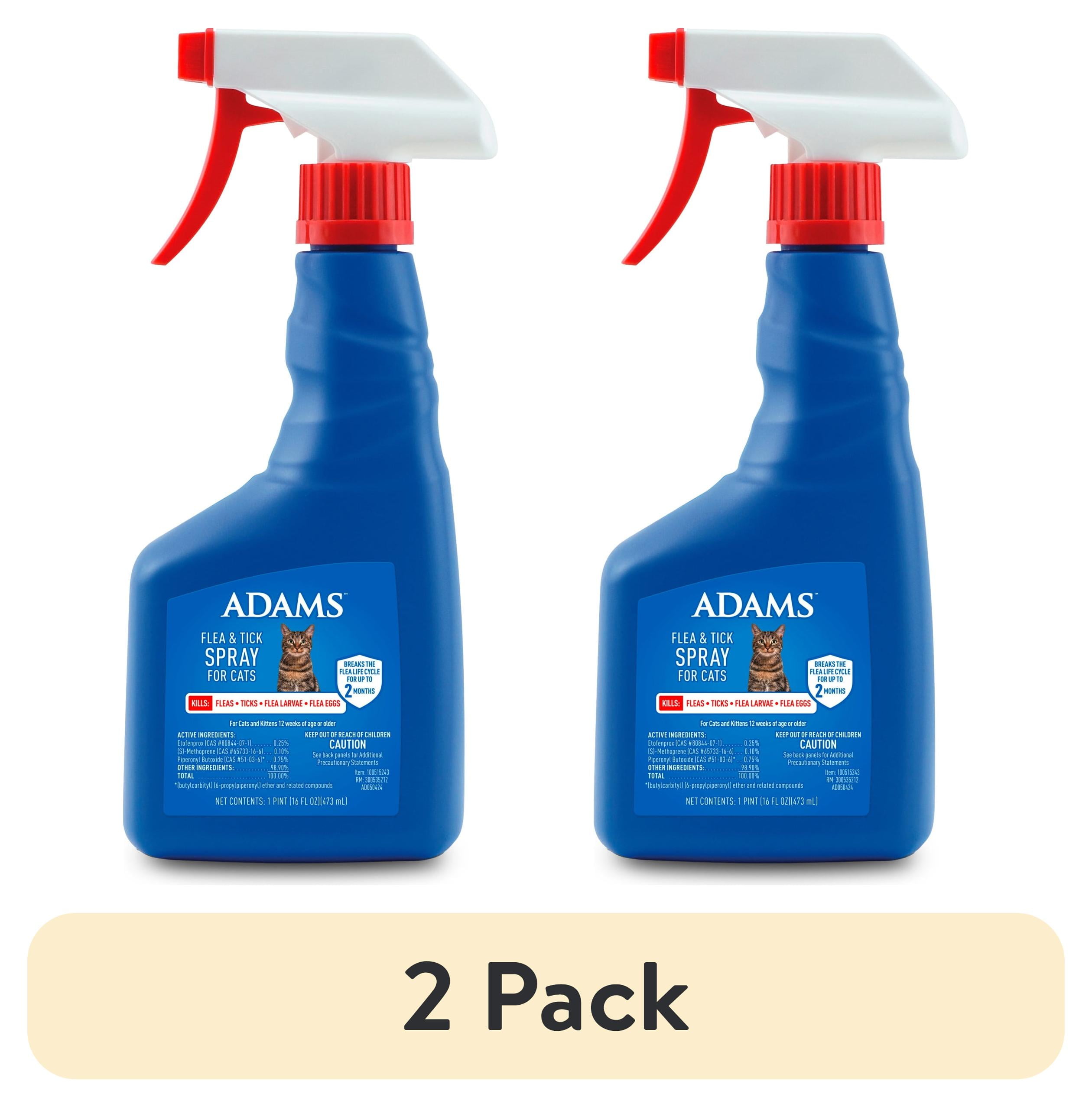 (2 pack) ADAMS Flea & Tick Spray for Cats, Kills Fleas and Ticks ...