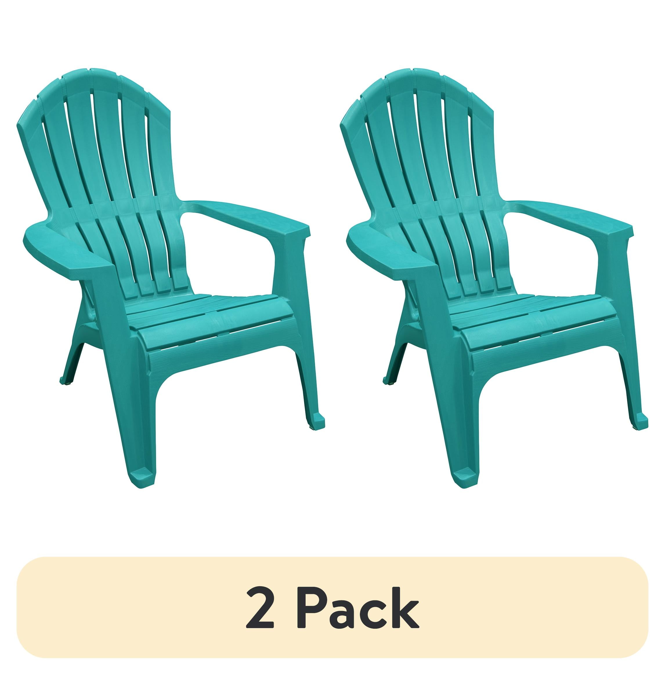 (2 pack) Adams Real Comfort Outdoor Resin Stackable Adirondack Chair ...