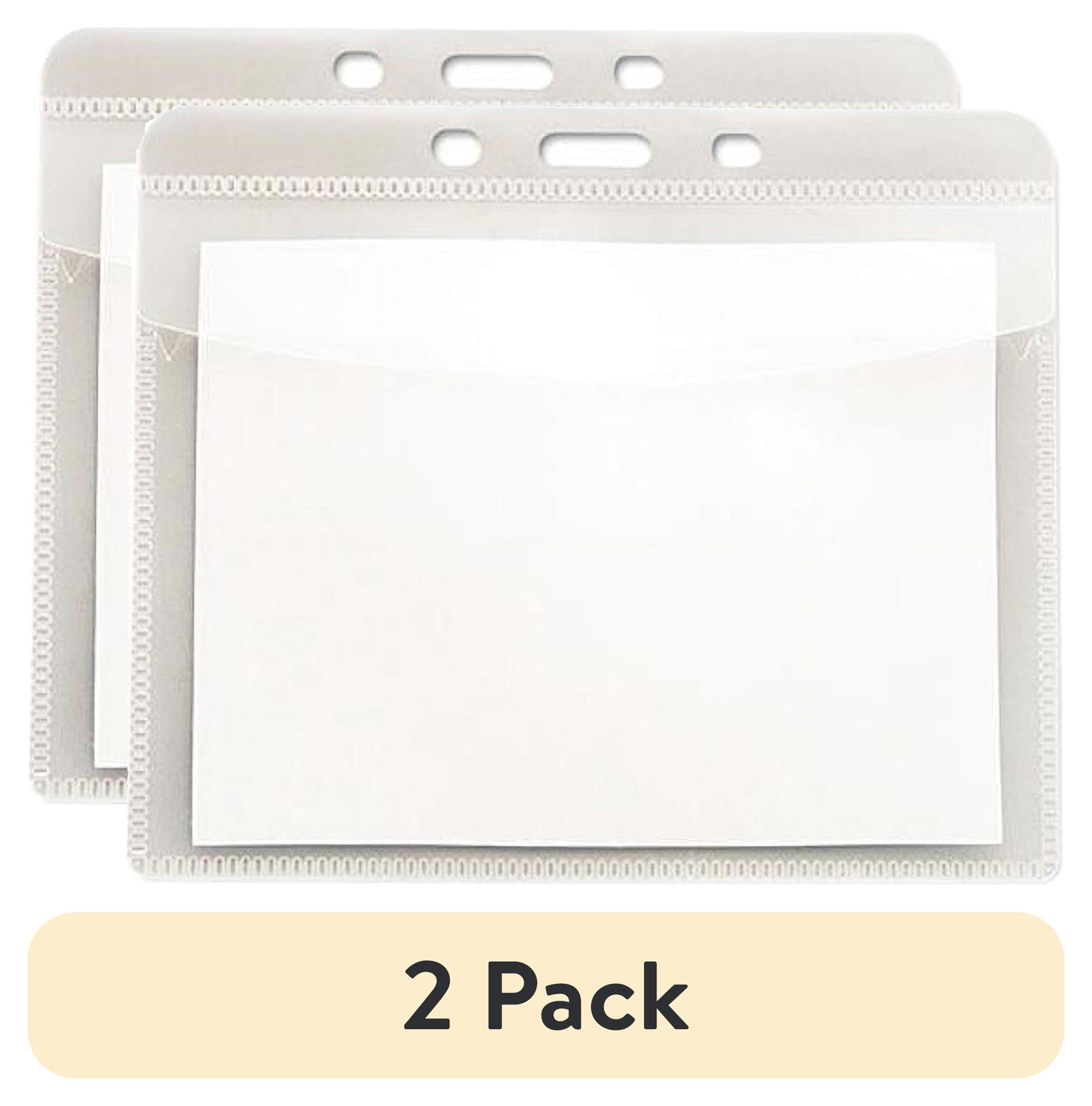 (2 pack) Advantus 75603 PVC-Free Badge Holders, Horizontal, 4" x 3 ...