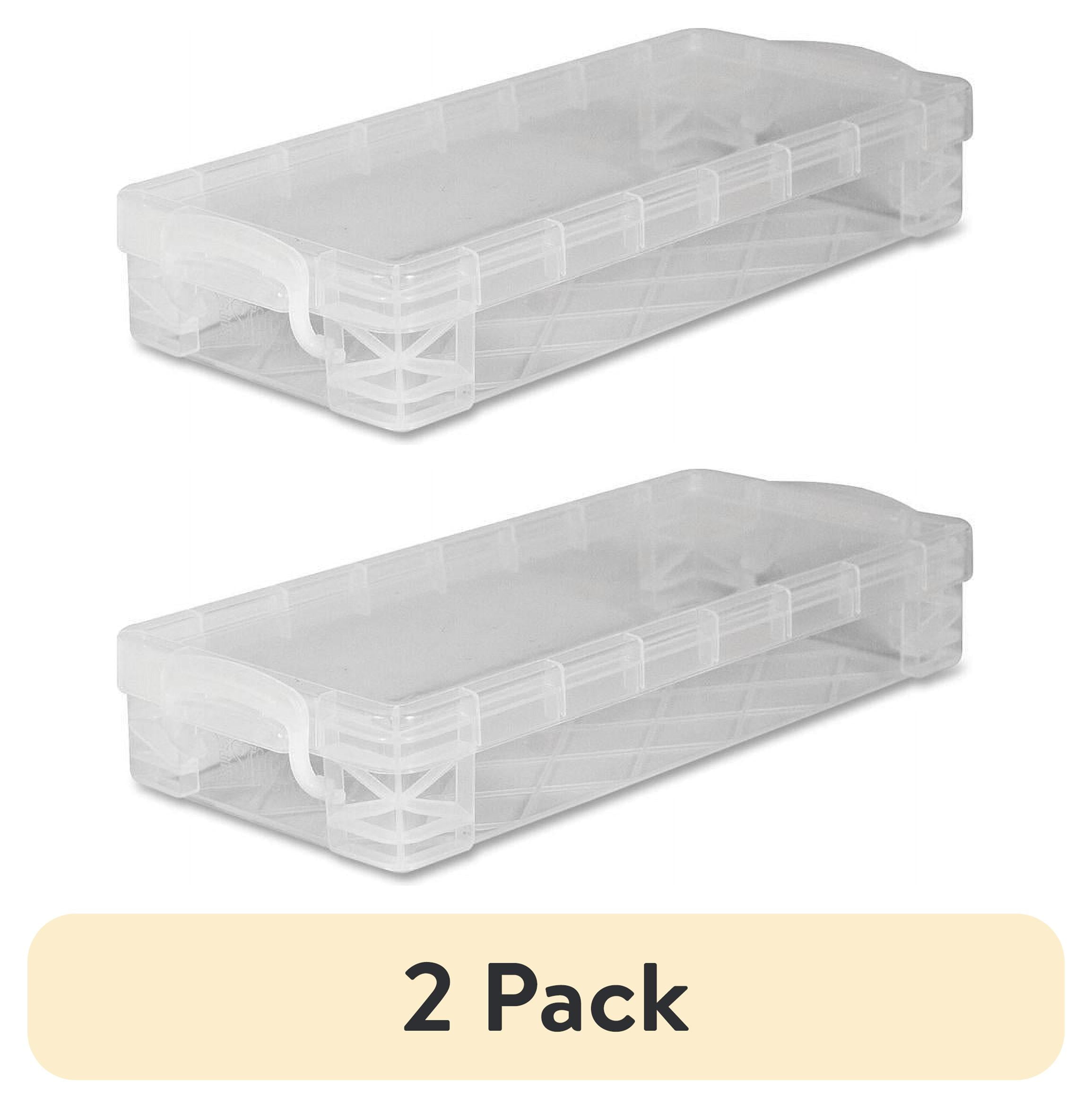 (2 pack) Advantus Super Stacker Stackable Pencil Box - Walmart.com