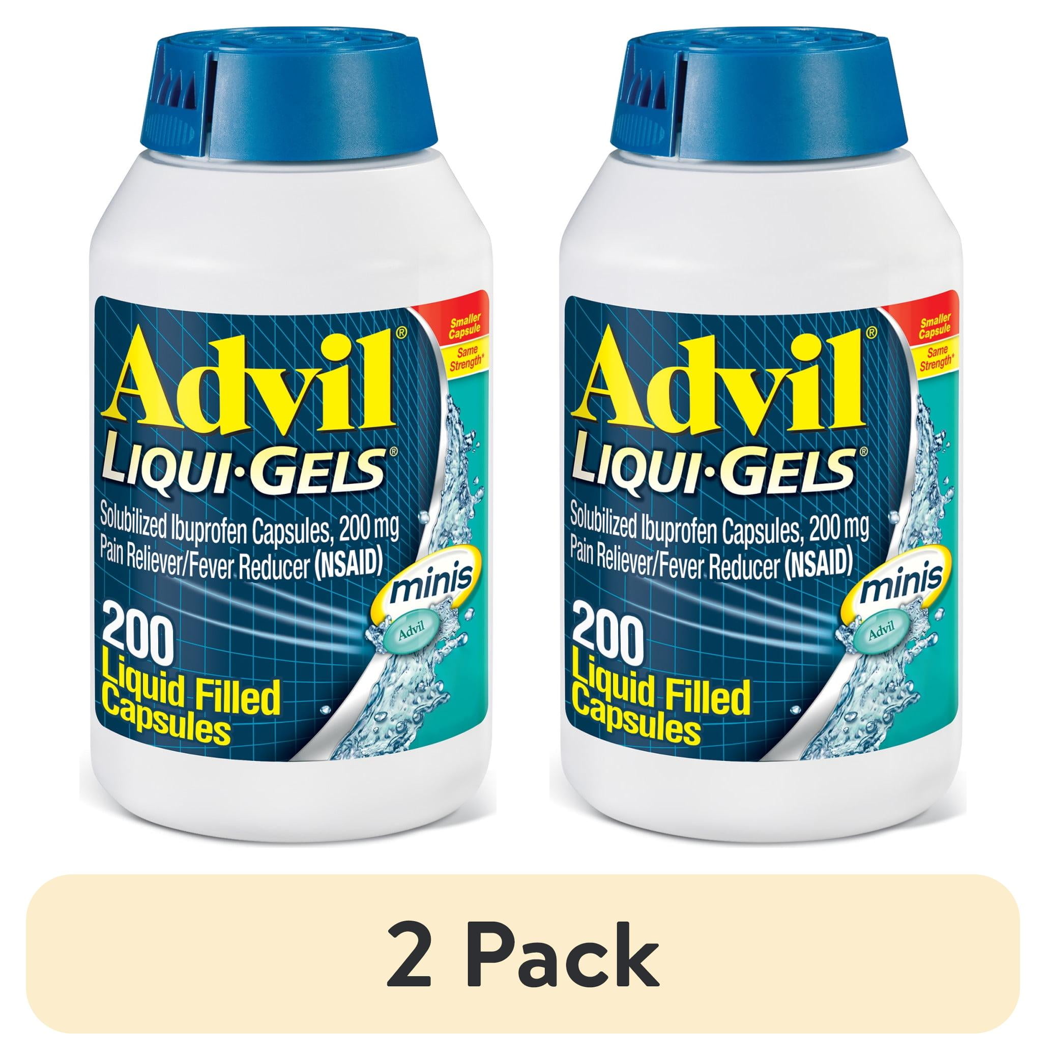 (2 pack) Advil Liqui-Gels Minis Pain Relievers for Headache Relief ...