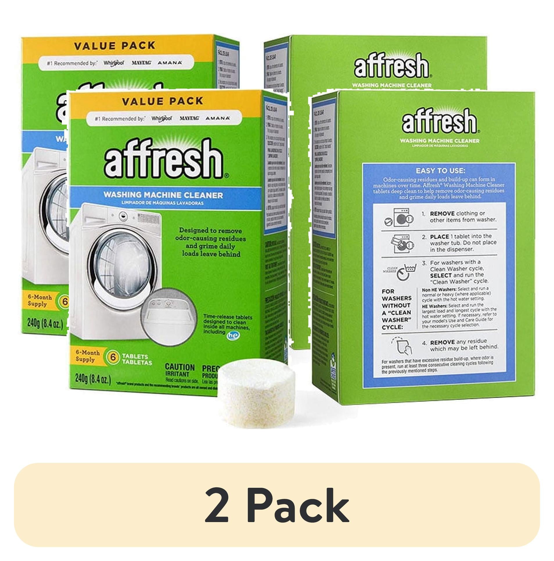 (2 pack) Affresh Washing Machine Cleaner, Cleans Front Load and Top ...