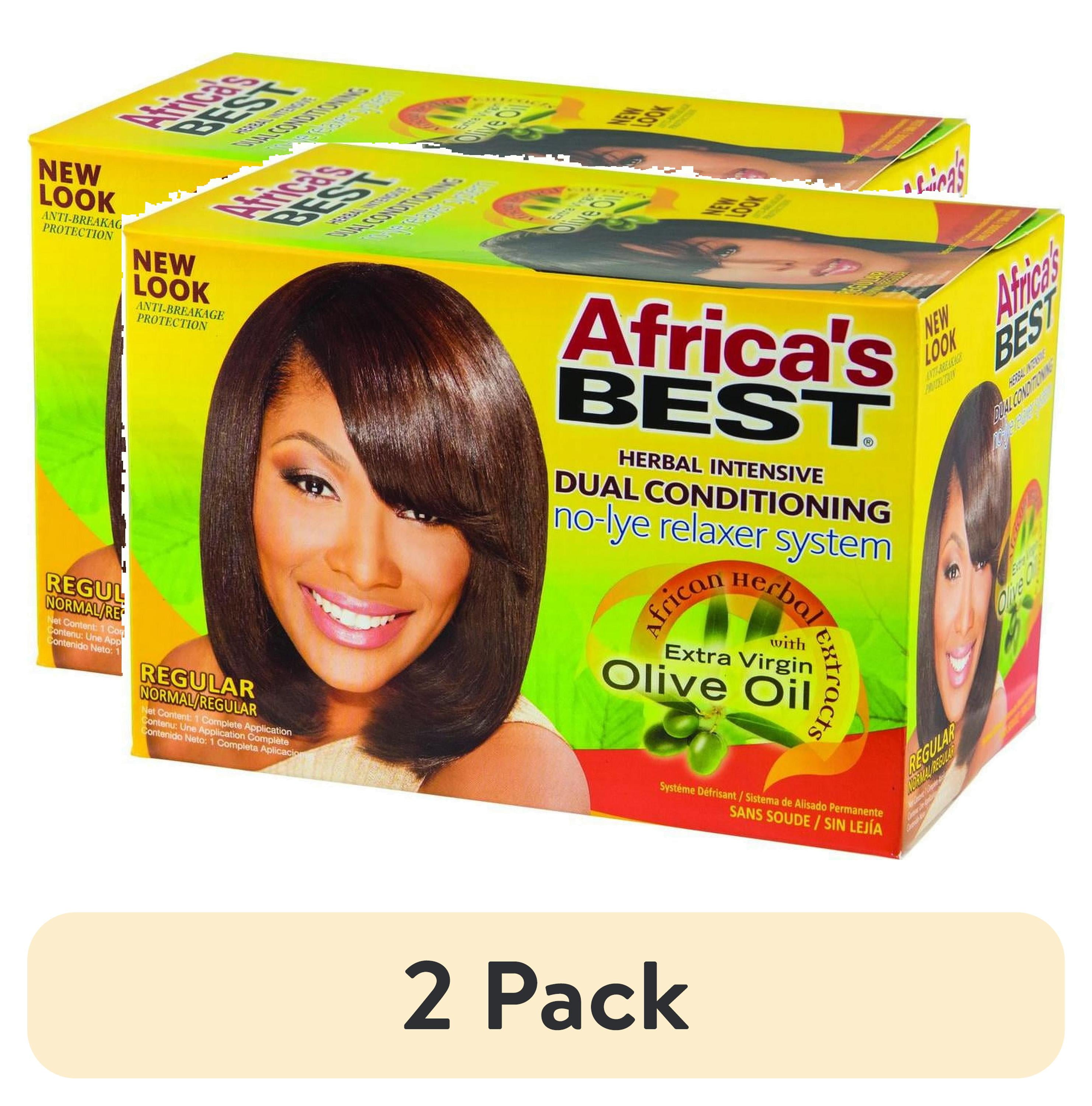 (2 pack) Africa's Best Herbal Intensive Dual Conditioning Adult No-Lye ...