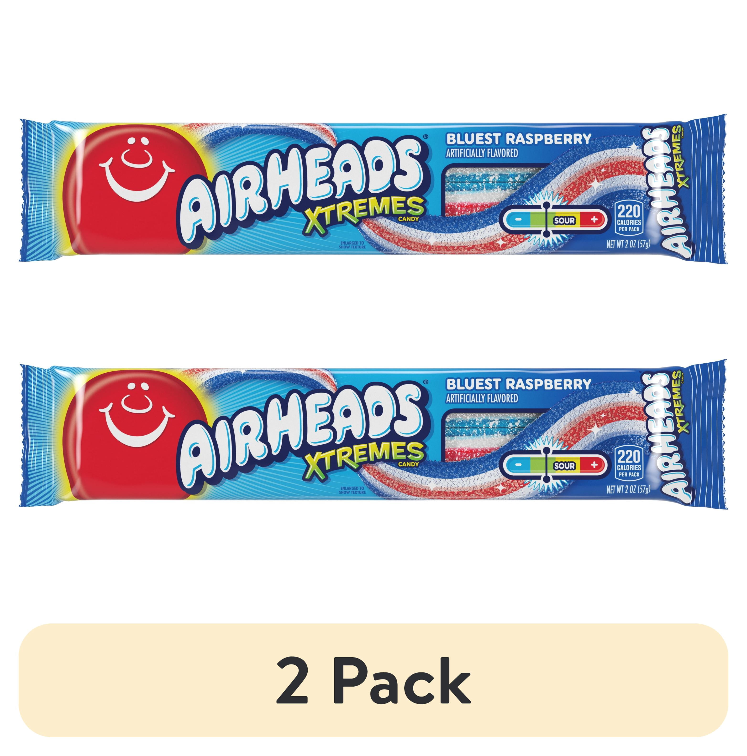 (2 pack) Airheads Xtremes Sweetly Sour Candy Belts, Bluest Raspberry, 2 ...