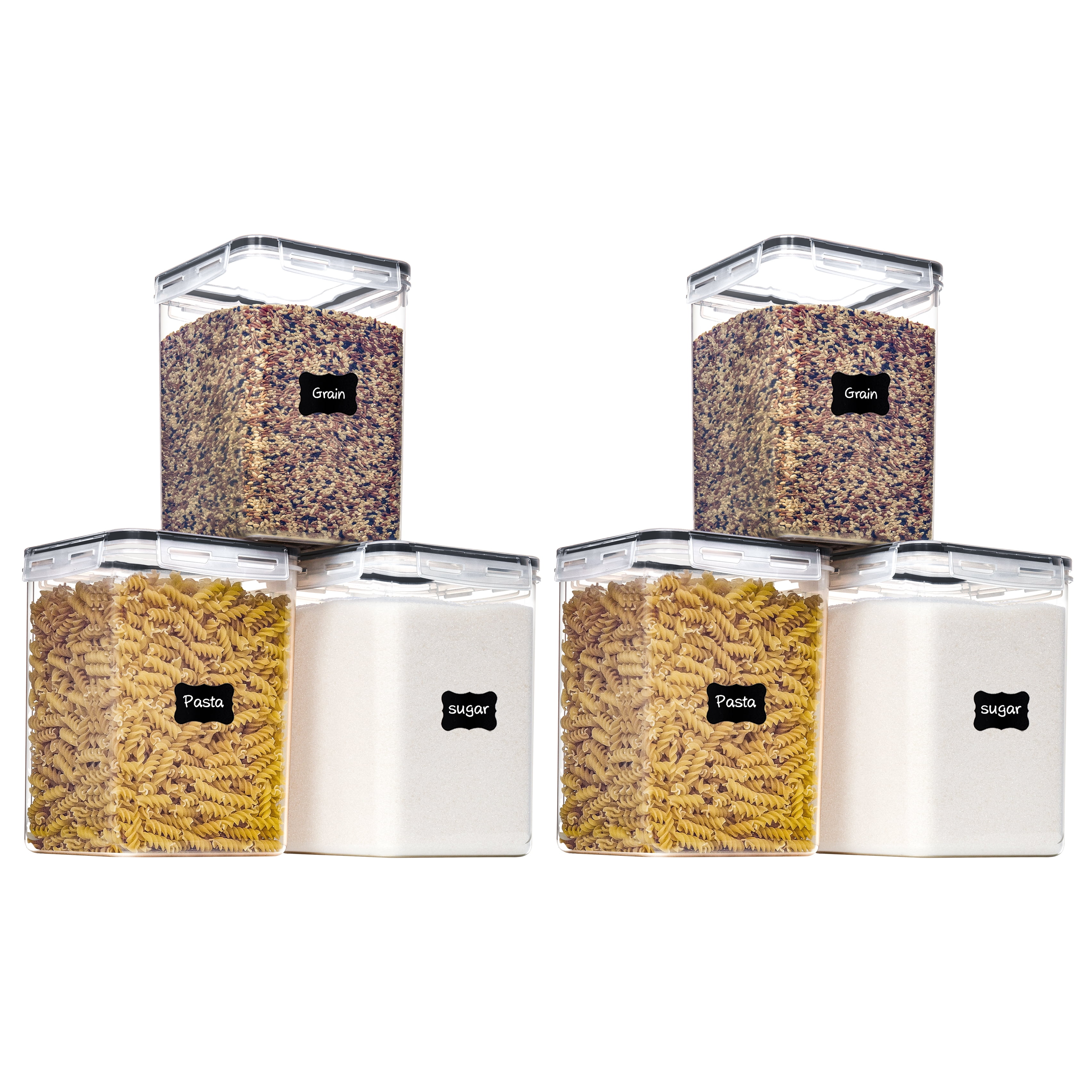 (2 pack) Airtight Flour Container, Pantrystar 3 Pcs Extra Large Tall ...