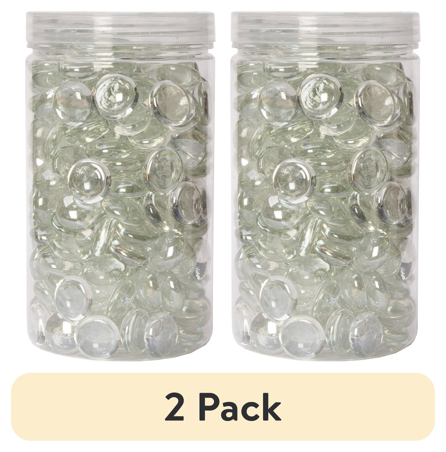 (2 pack) Akasha Decorative Clear Glass Gems, 38 oz. Jar - Walmart.com