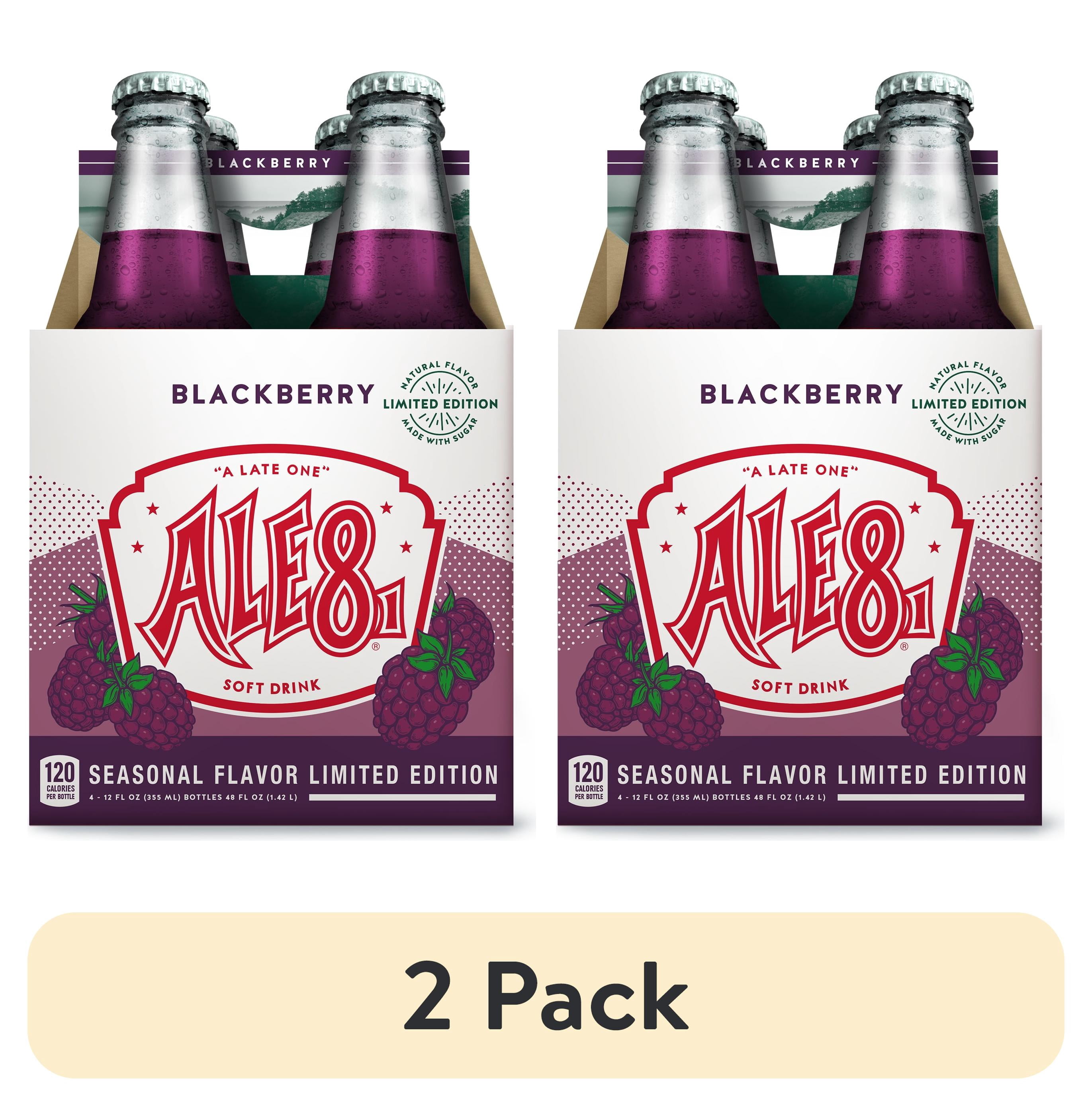 (2 pack) Ale-8-One Blackberry 4 Pack, 12oz glass bottles - Walmart.com