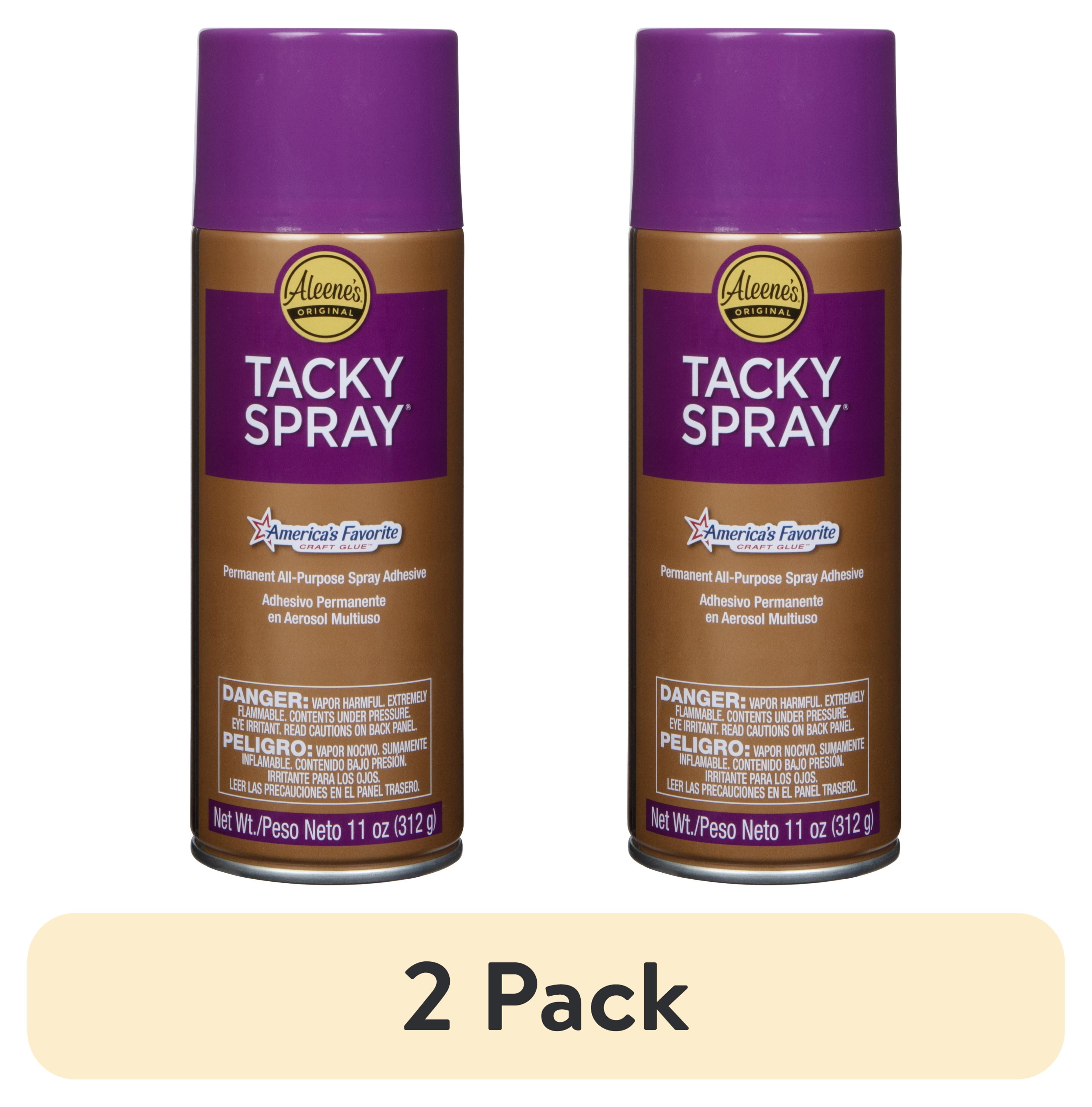 (2 pack) Aleene's Tacky Spray 11 oz, Clear Permanent All-Purpose Spray ...