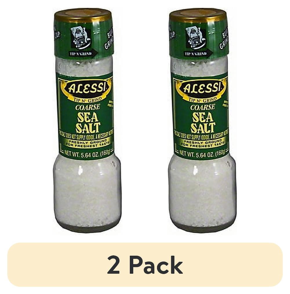 (2 pack) Alessi Large Sea Salt with Grinder, 5.64 oz Package may vary ...