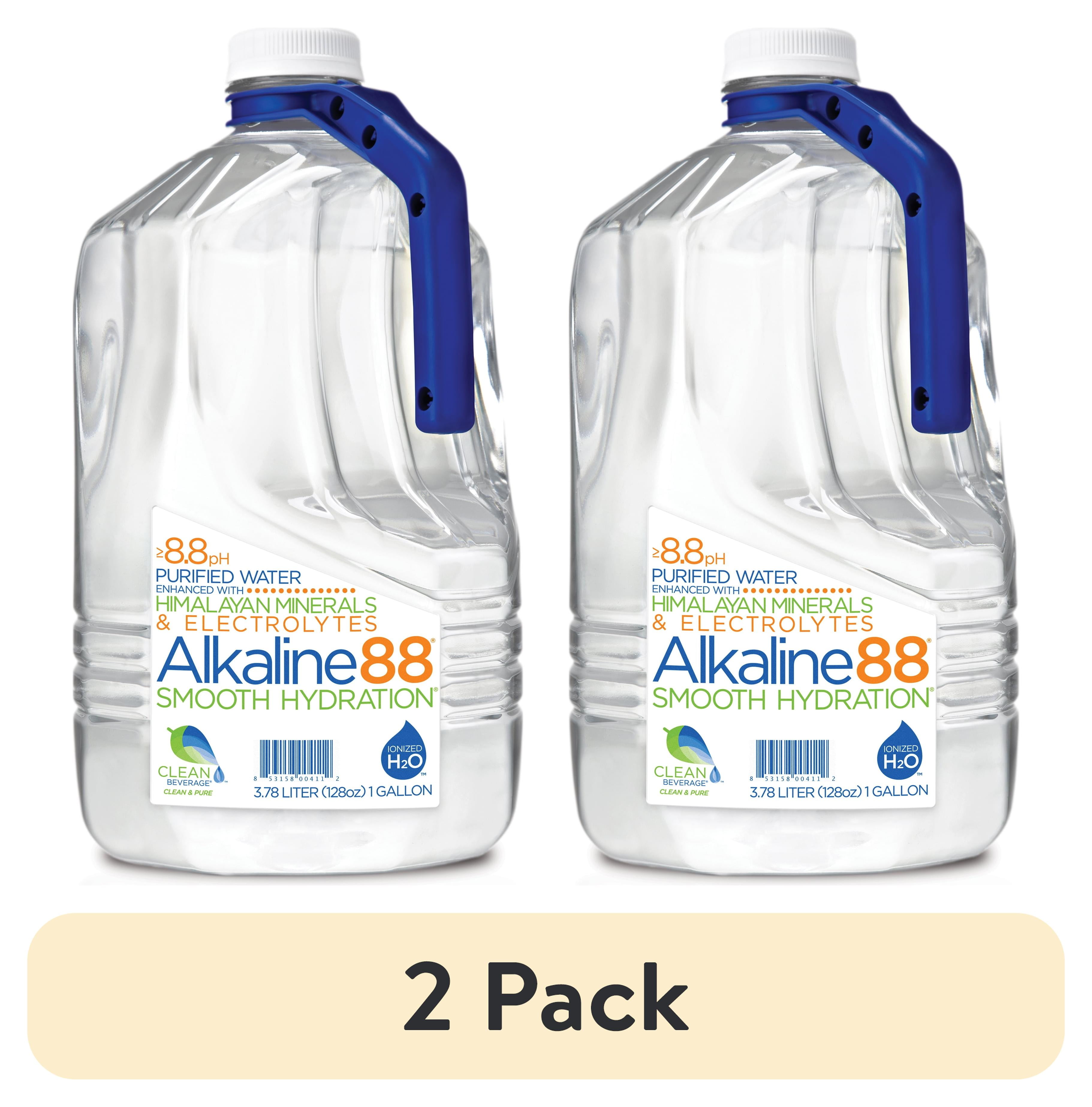 (2 pack) Alkaline88 Purified, Ionized Alkaline Water - 1 gallon bottle ...
