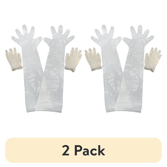 (2 pack) Allen Company Field Dressing Latex Gloves - Wrist and Shoulder ...