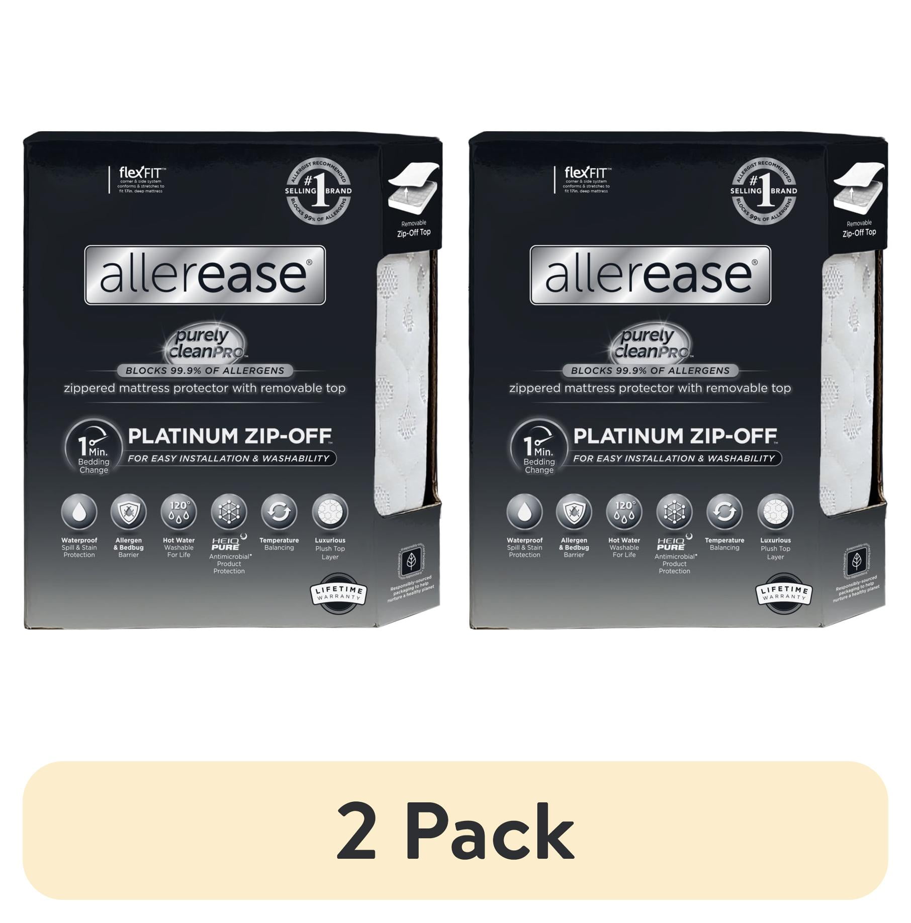 (2 pack) AllerEase Platinum Mattress Cover Protector, Full- ZipOff Top ...