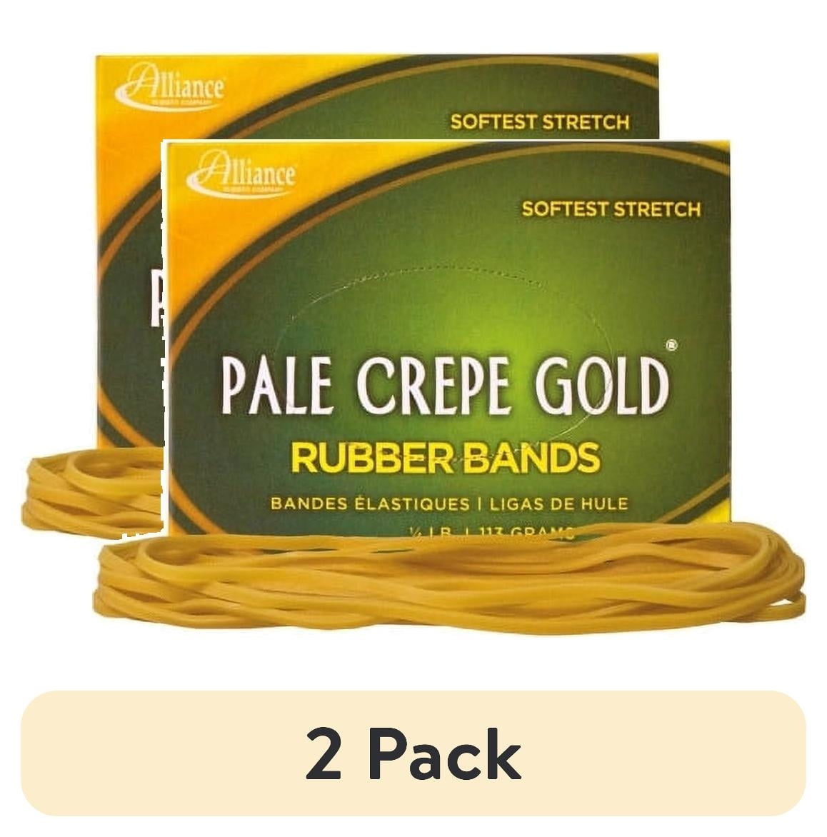 (2 pack) Alliance Rubber 21409 Pale Crepe Gold Rubber Bands - Size ...