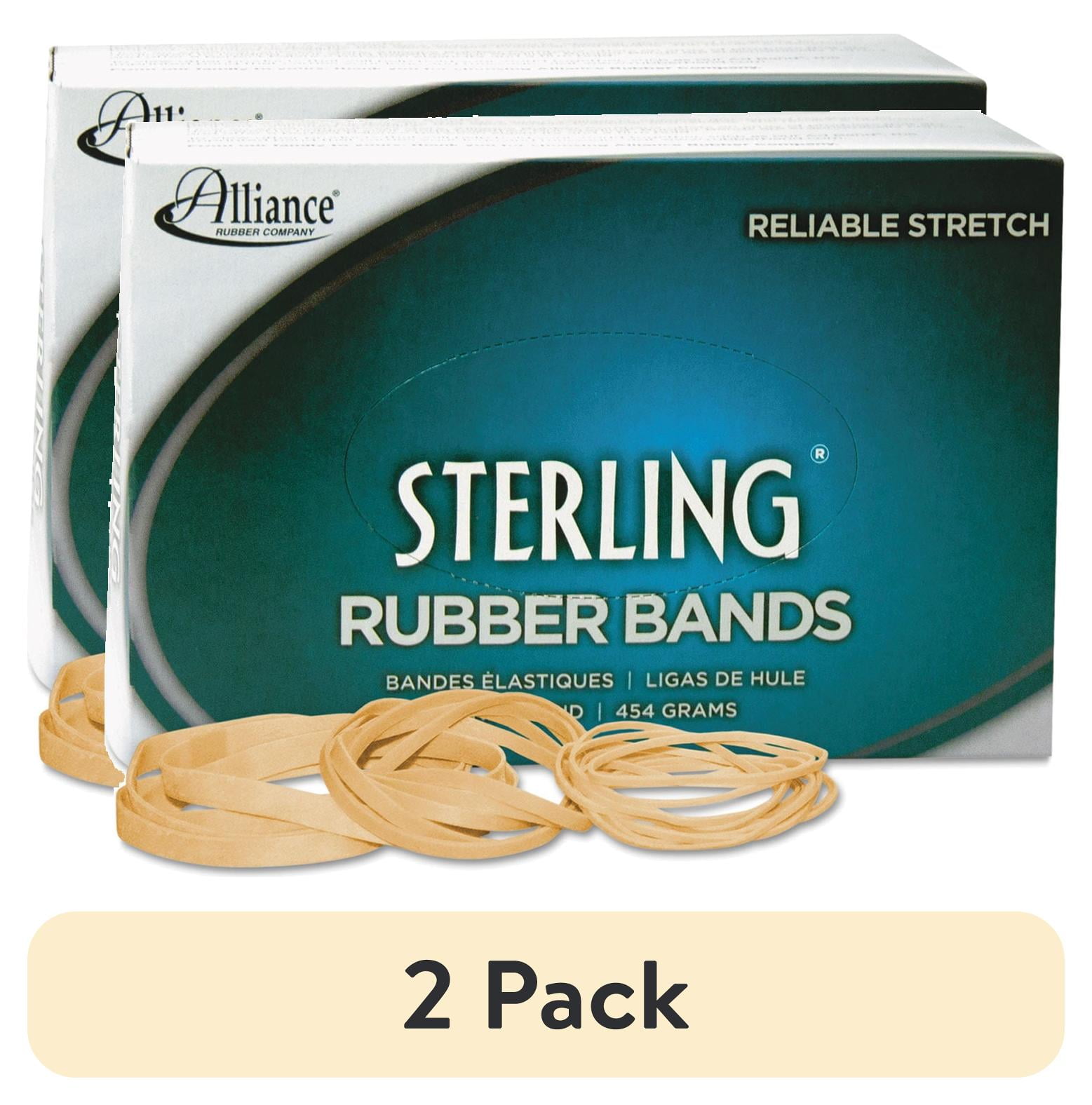 (2 pack) Alliance Rubber Sterling Rubber Bands, Size 117B (7" x 1/8 ...