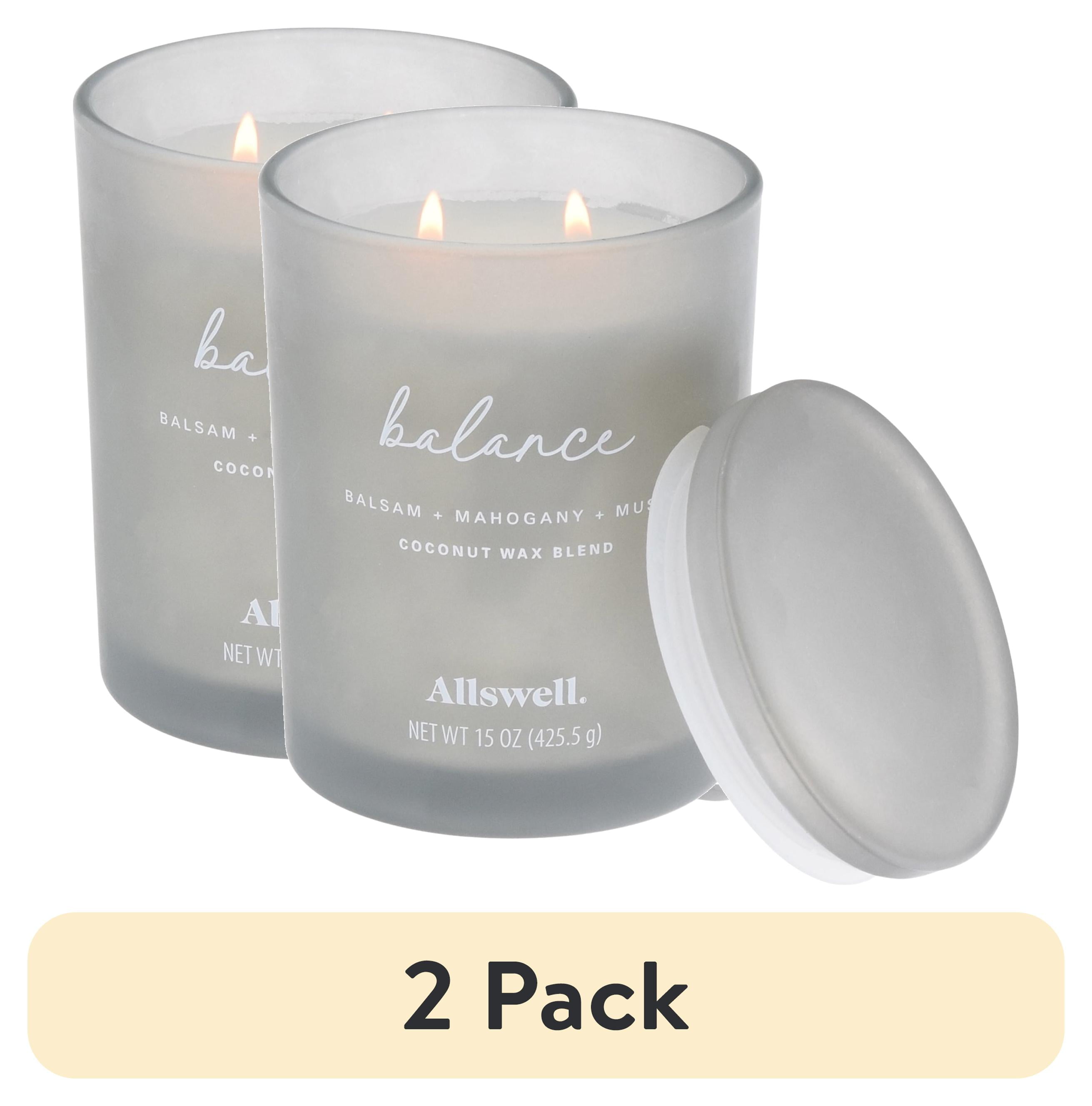 (2 pack) Allswell Balance (Balsam + Mahogany + Musk) Scented 2-Wick ...