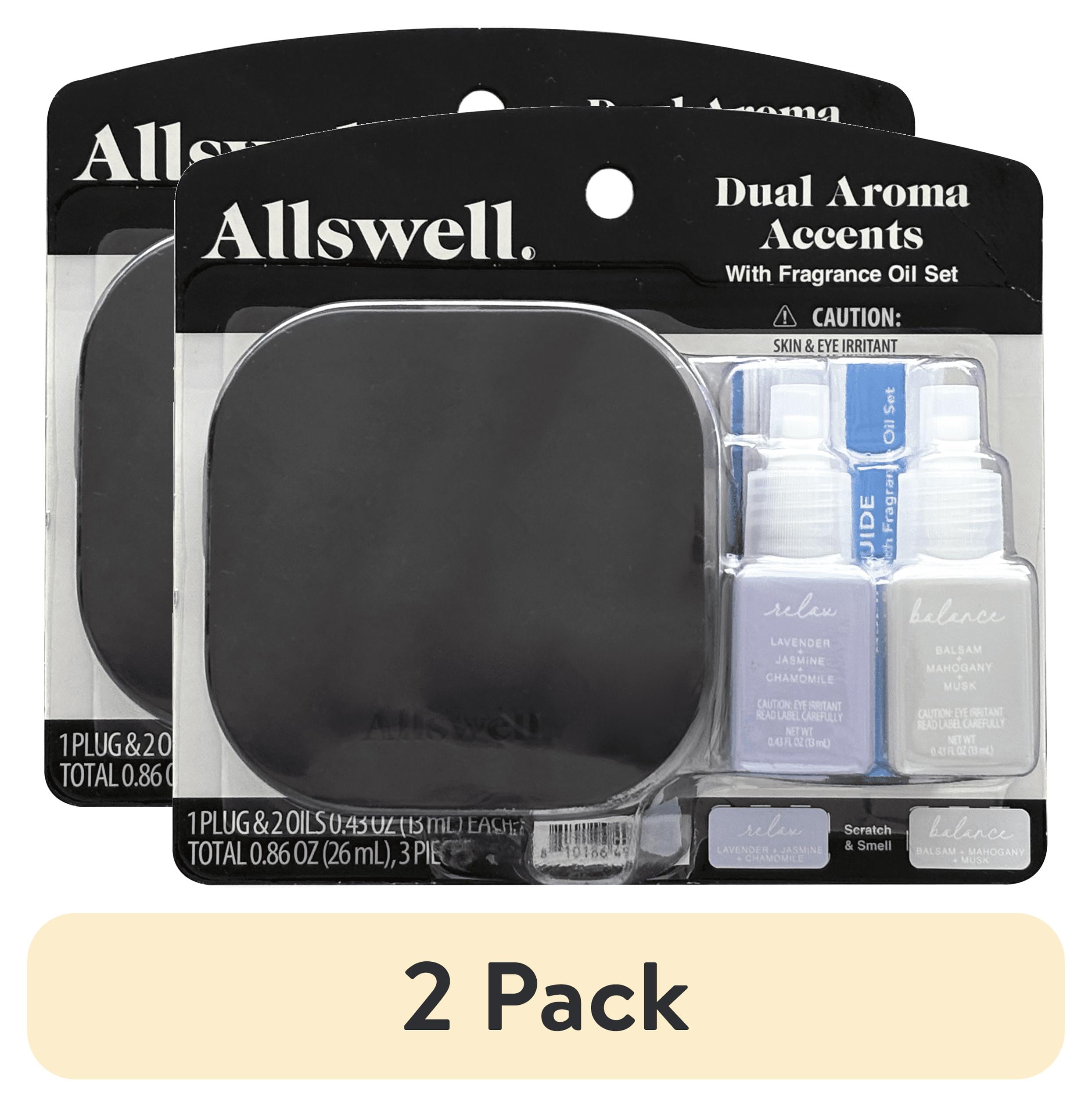 (2 pack) Allswell Dual Plug In Bundle with 2 Oils, Relax & Balance (Lavender + Jasmine ...