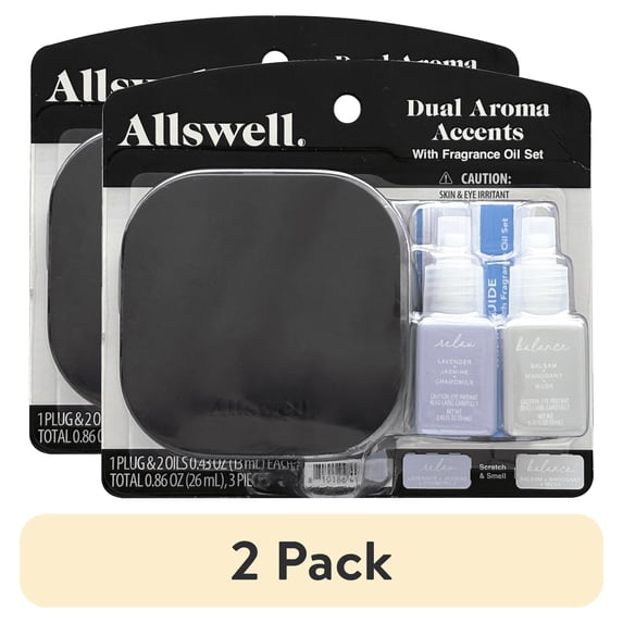 (2 pack) Allswell Dual Plug In Bundle with 2 Oils, Relax & Balance ...