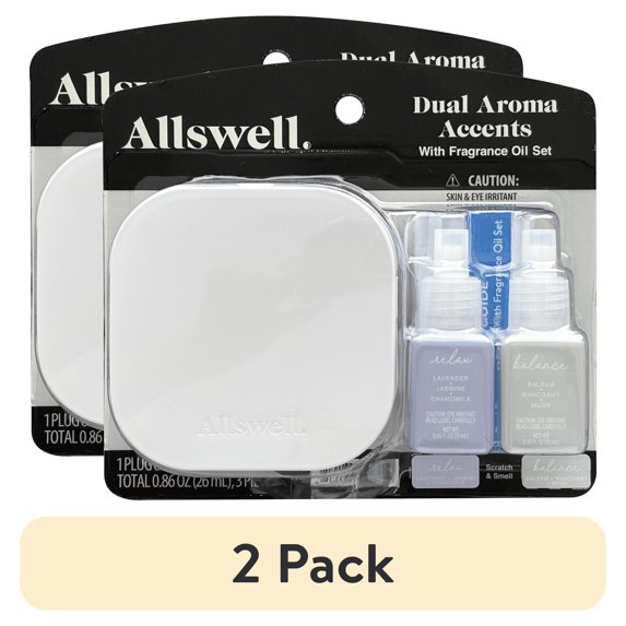 (2 pack) Allswell Dual Plug In Bundle with 2 Oils, Relax & Balance ...