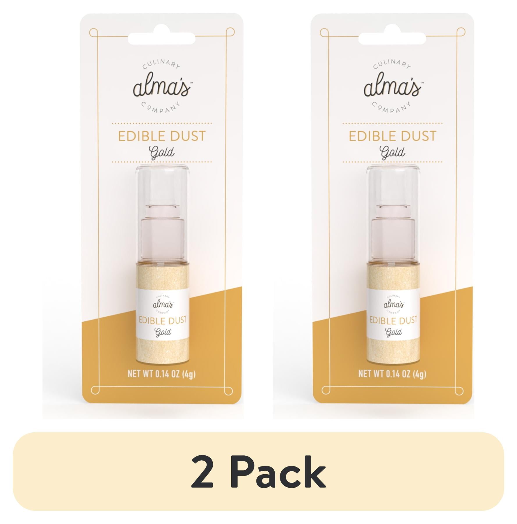 (2 pack) Alma's Gold Edible Dust .14oz Dessert Toppings - Walmart.com